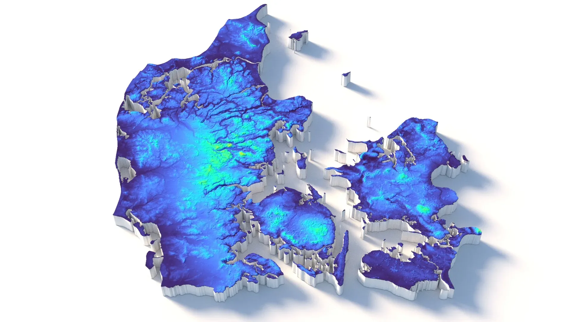 Denmark Terrain Map - FlippedNormals