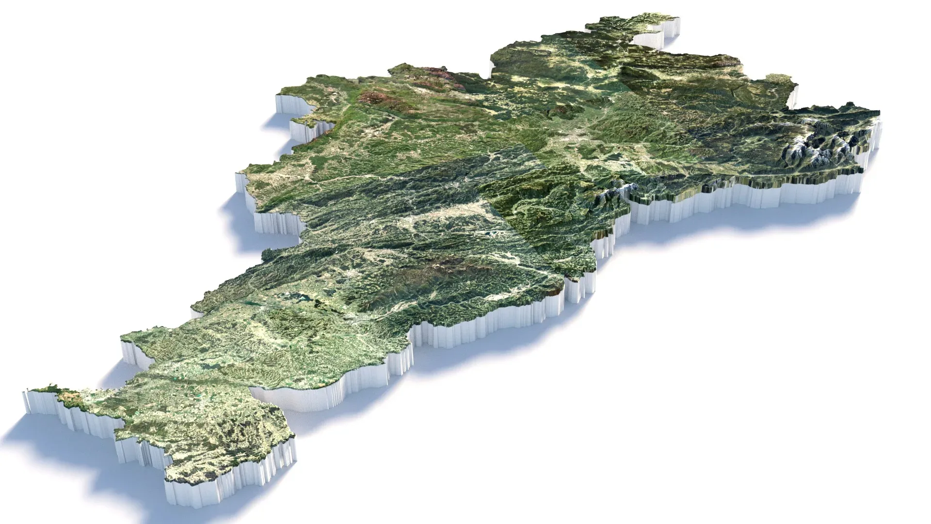 Slovenia Slovenija Terrain Map - FlippedNormals