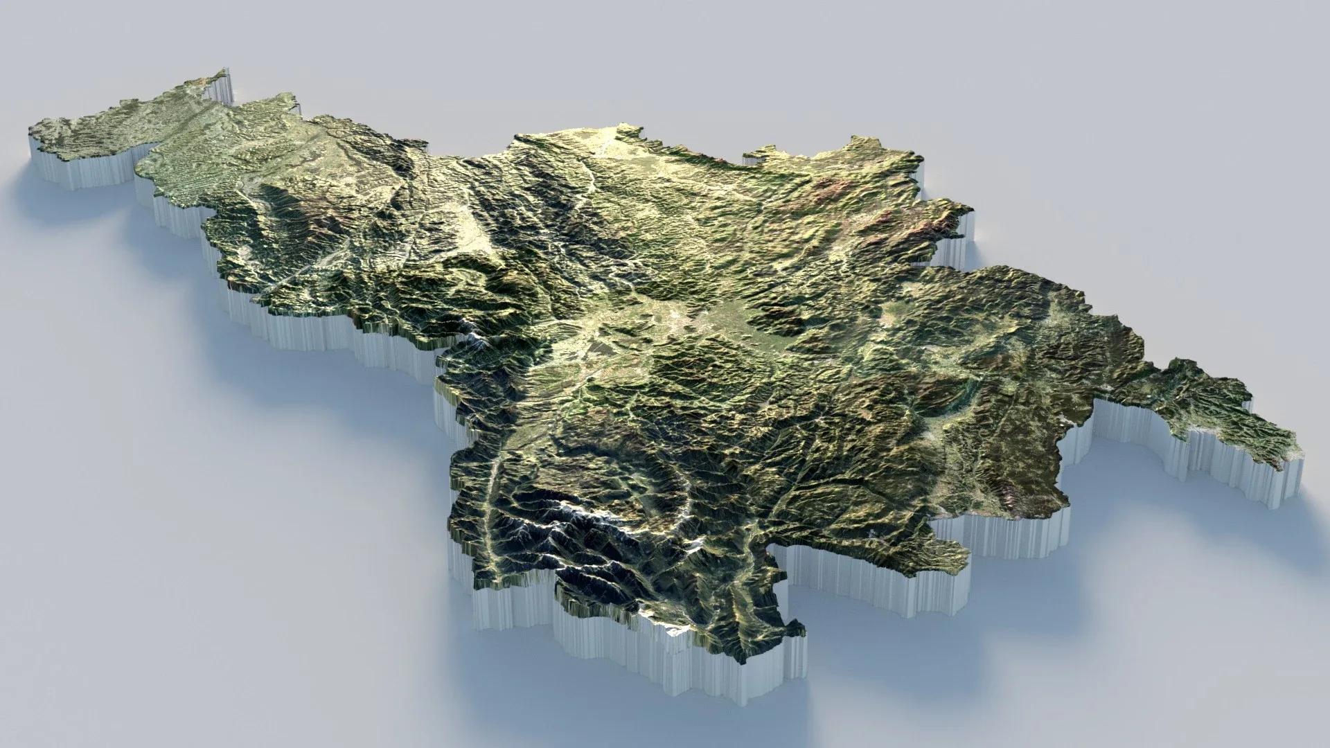 Slovenia Slovenija Terrain Map - FlippedNormals