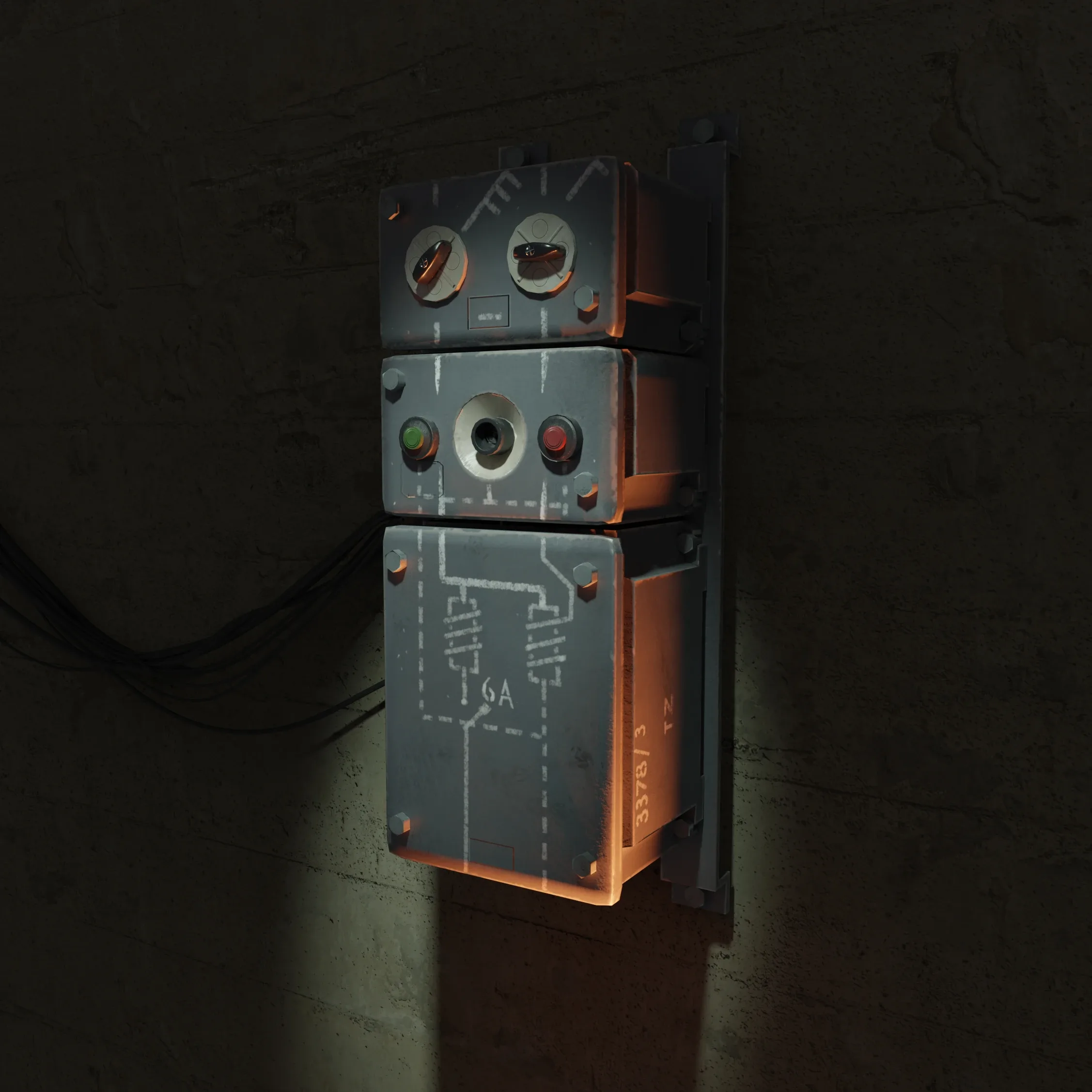 Electric box - game ready - FlippedNormals