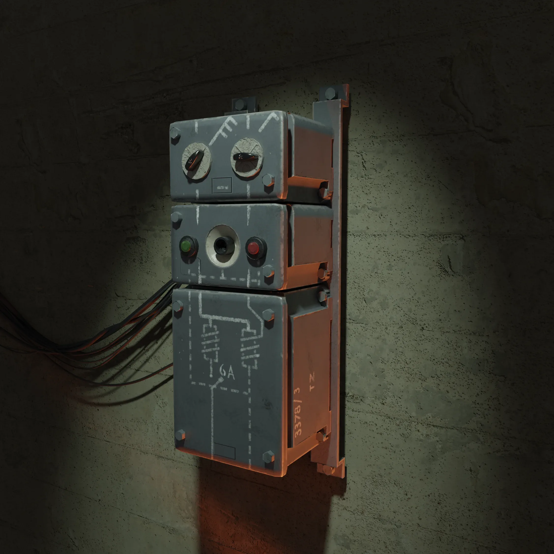 Electric box - game ready - FlippedNormals