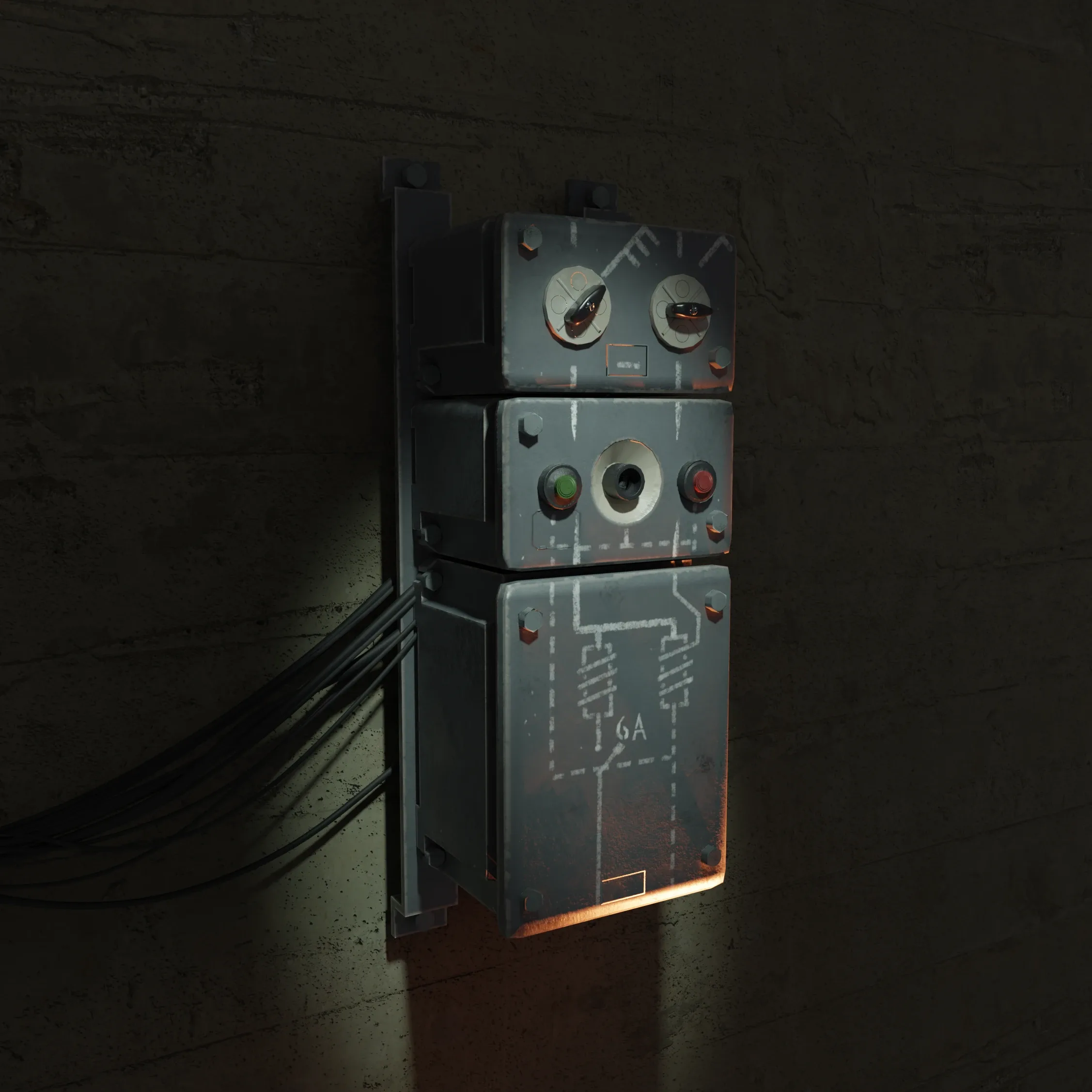 Electric box - game ready - FlippedNormals