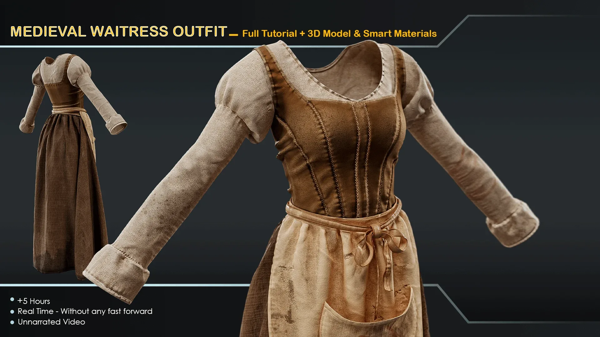 Medieval waitress outfit /Full - FlippedNormals