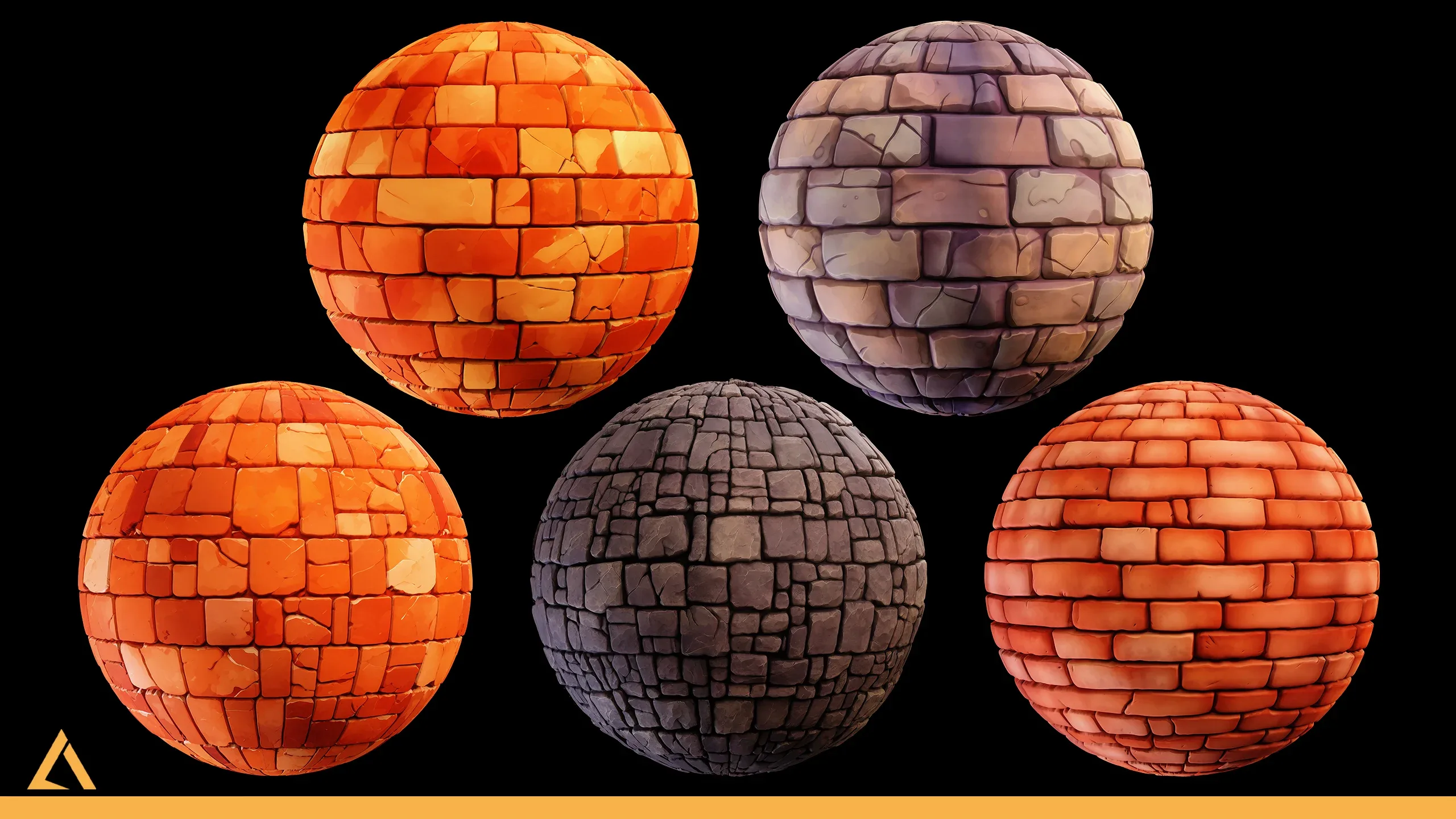 35 Stylized Base Materials (SBSAR - FlippedNormals