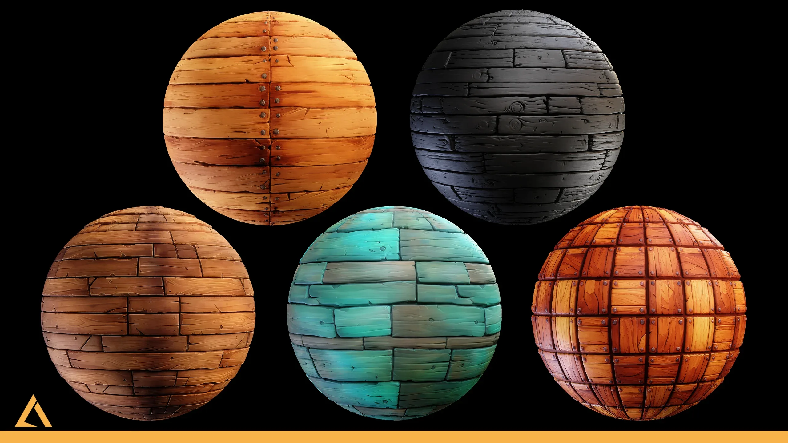 35 Stylized Base Materials (SBSAR - FlippedNormals