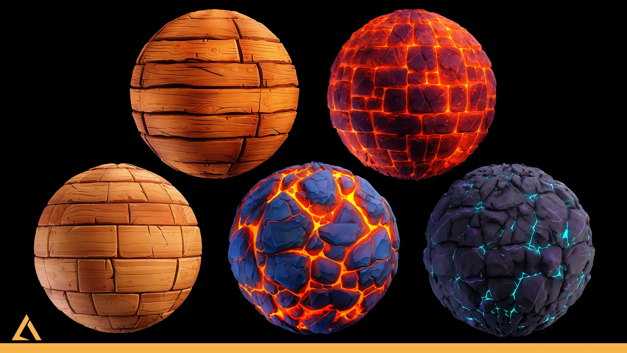 35 Stylized Base Materials (SBSAR - FlippedNormals