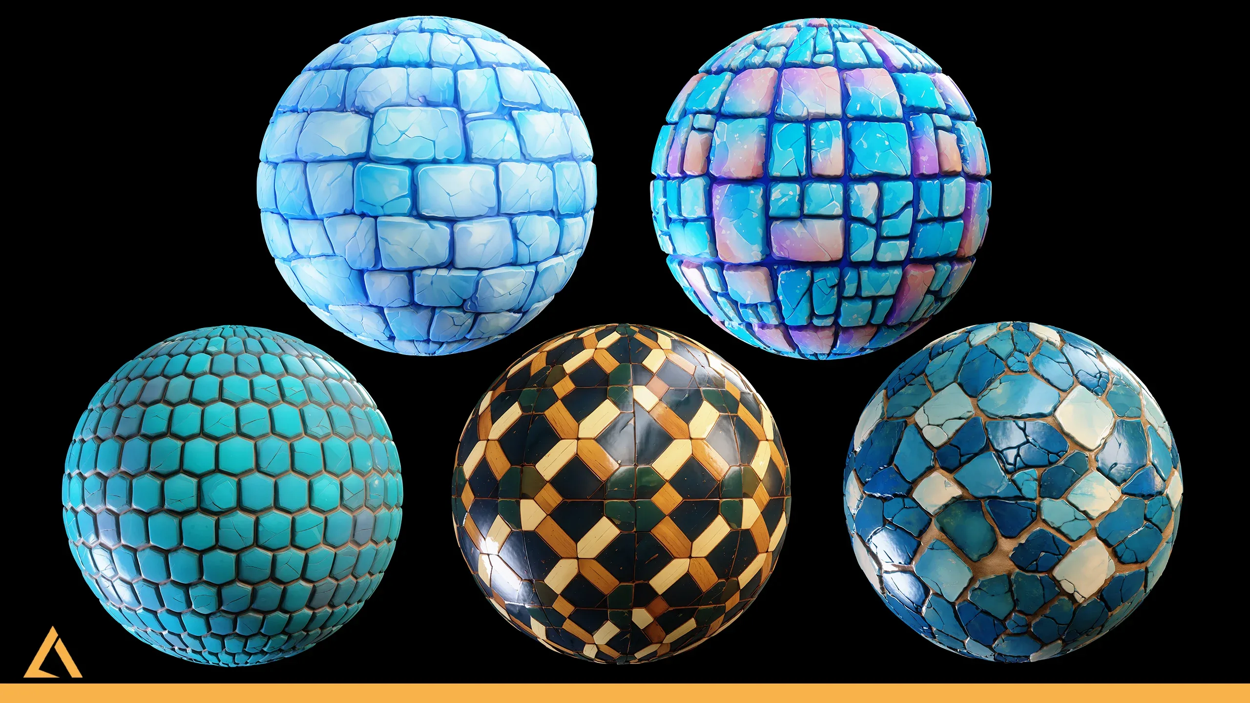 35 Stylized Base Materials (SBSAR - FlippedNormals