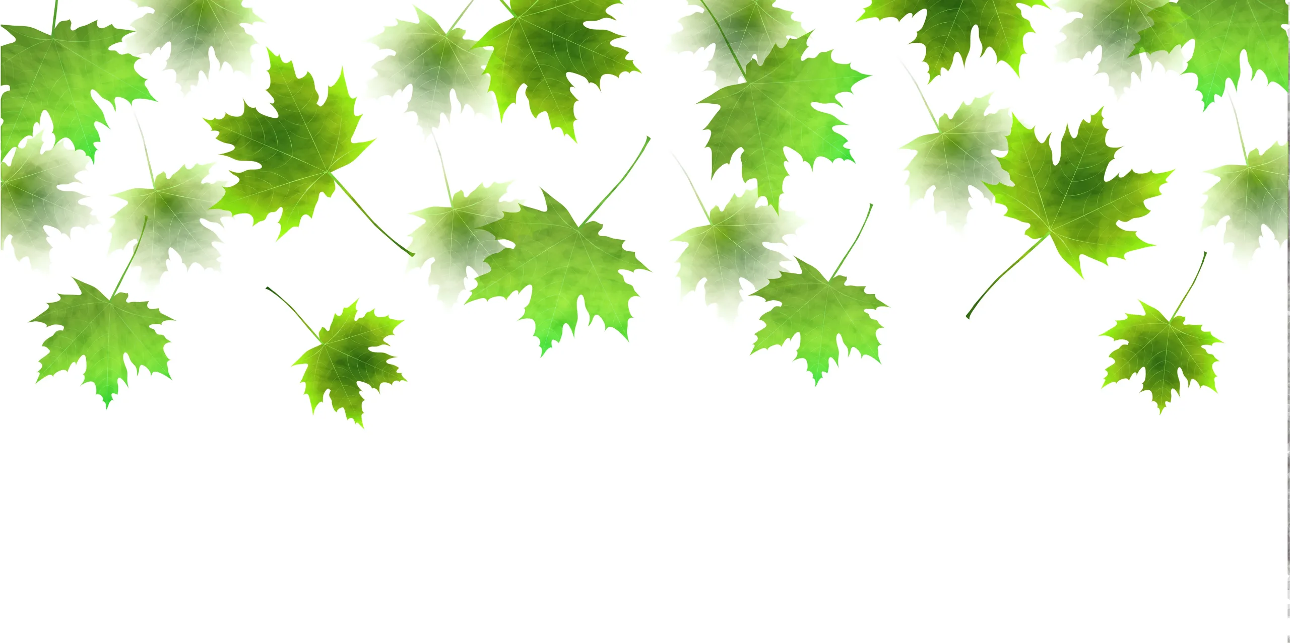 Green Maple Leaves Falling, EPS - FlippedNormals