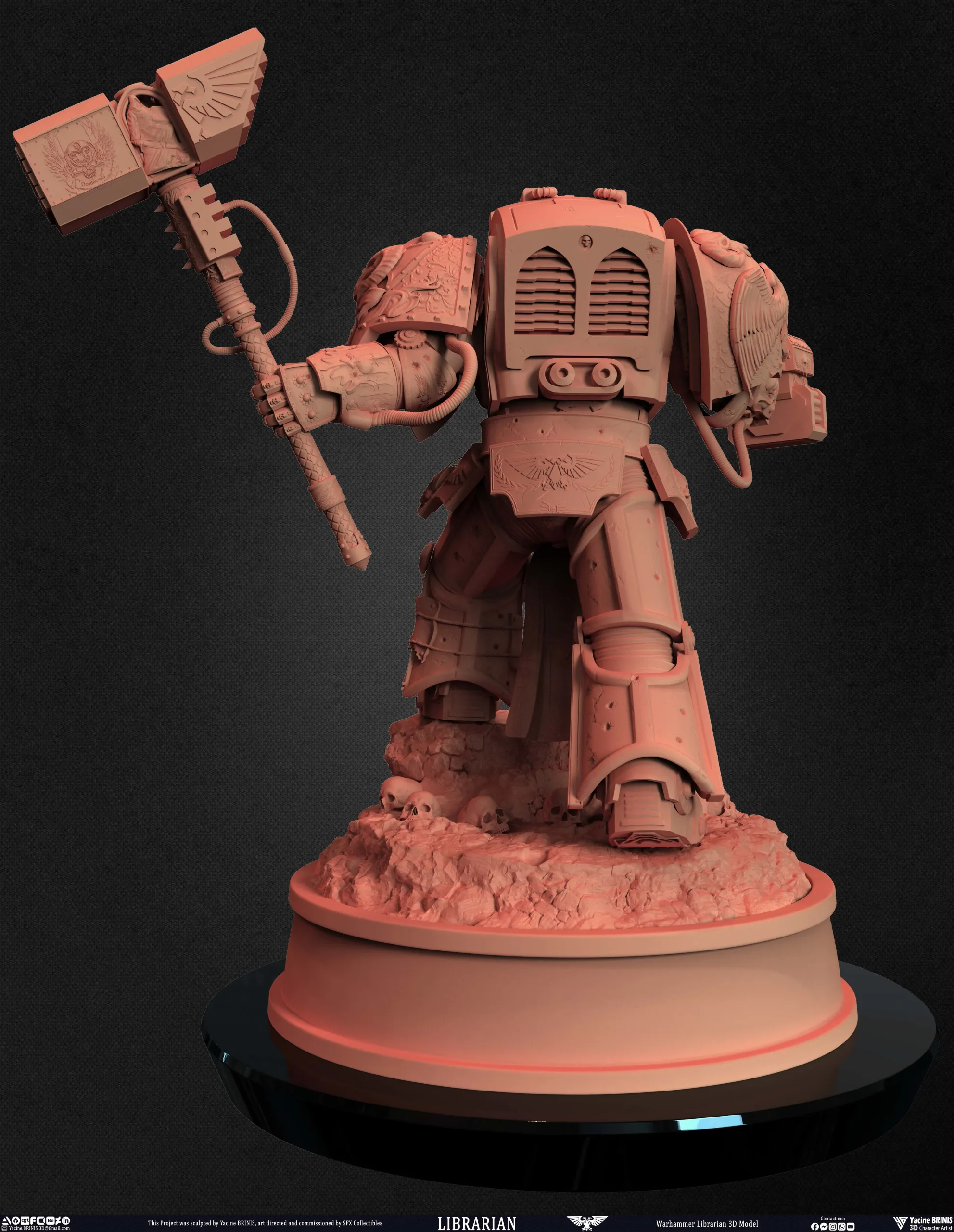 Warhammer Librarian 3D Model - FlippedNormals