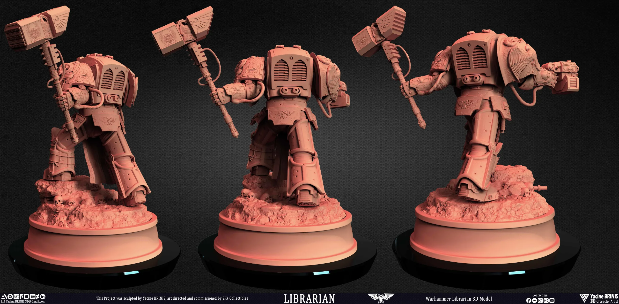 Warhammer Librarian 3D Model - FlippedNormals