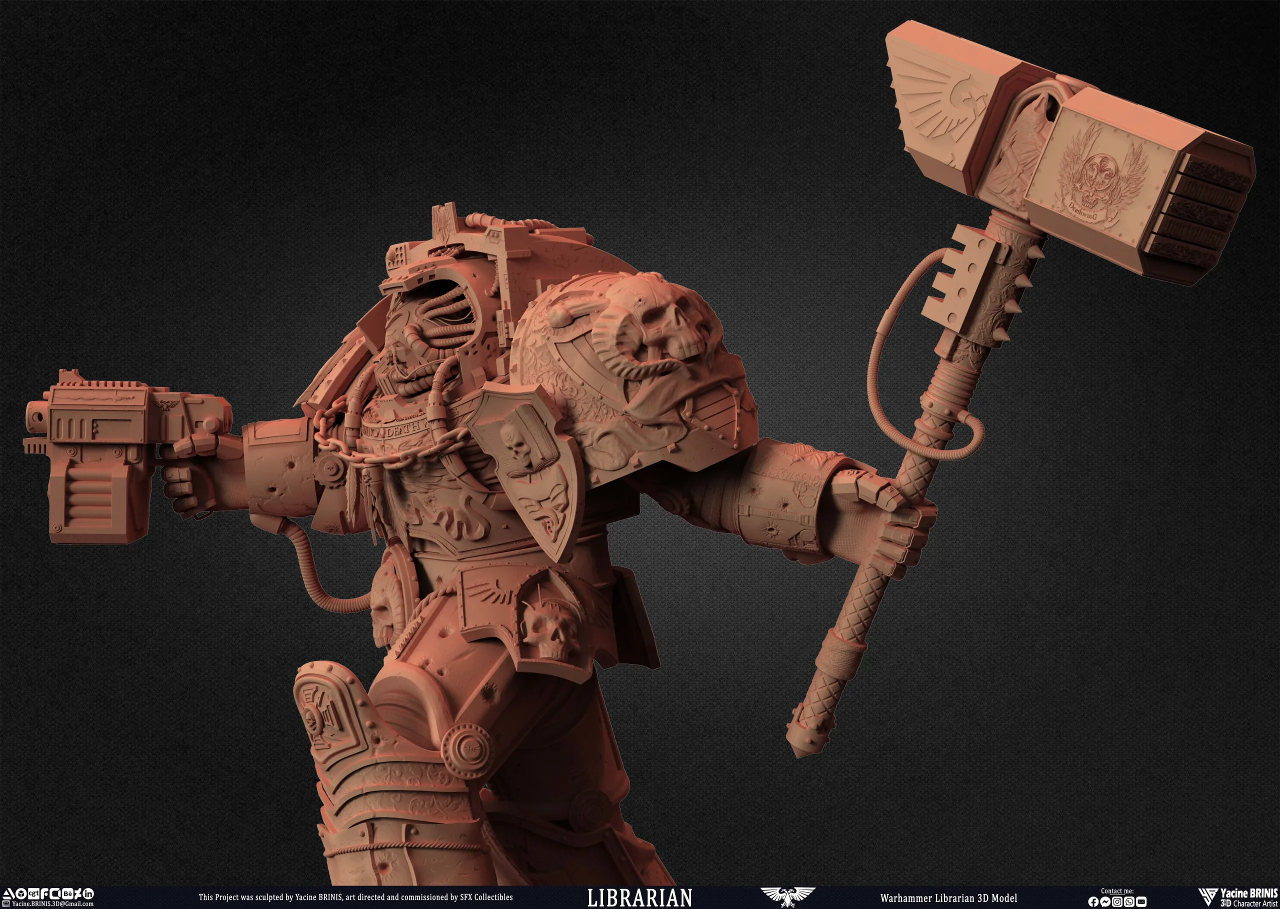 Warhammer Librarian 3D Model - FlippedNormals