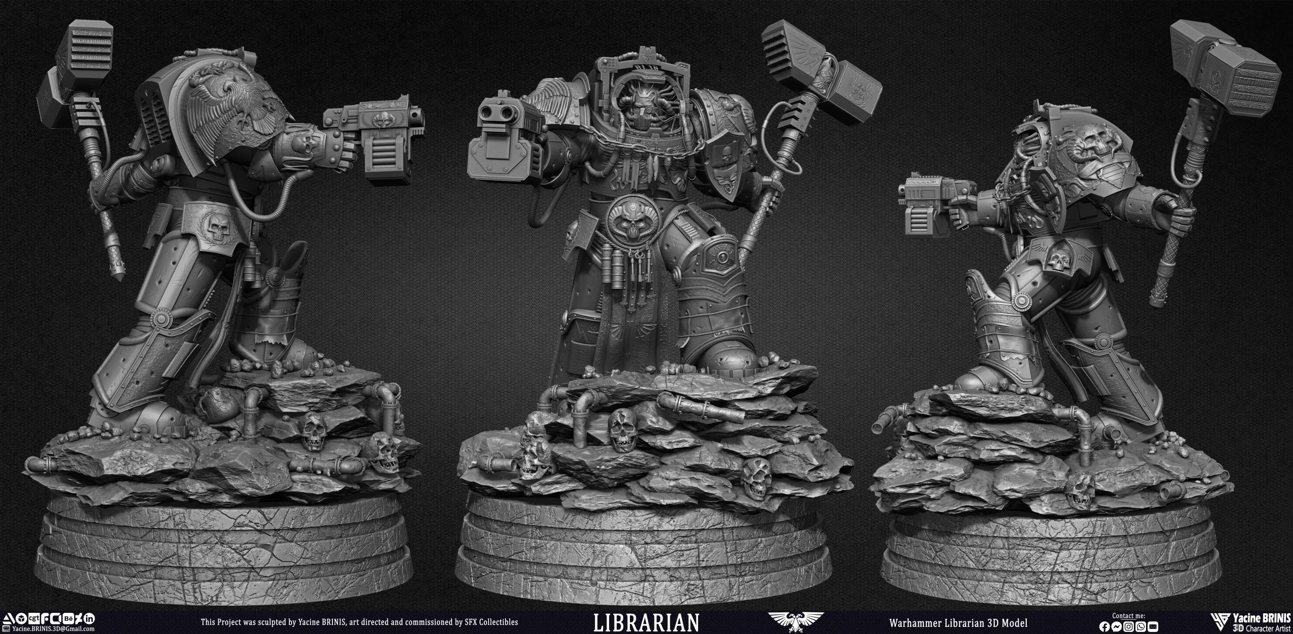 Warhammer Librarian 3D Model - FlippedNormals