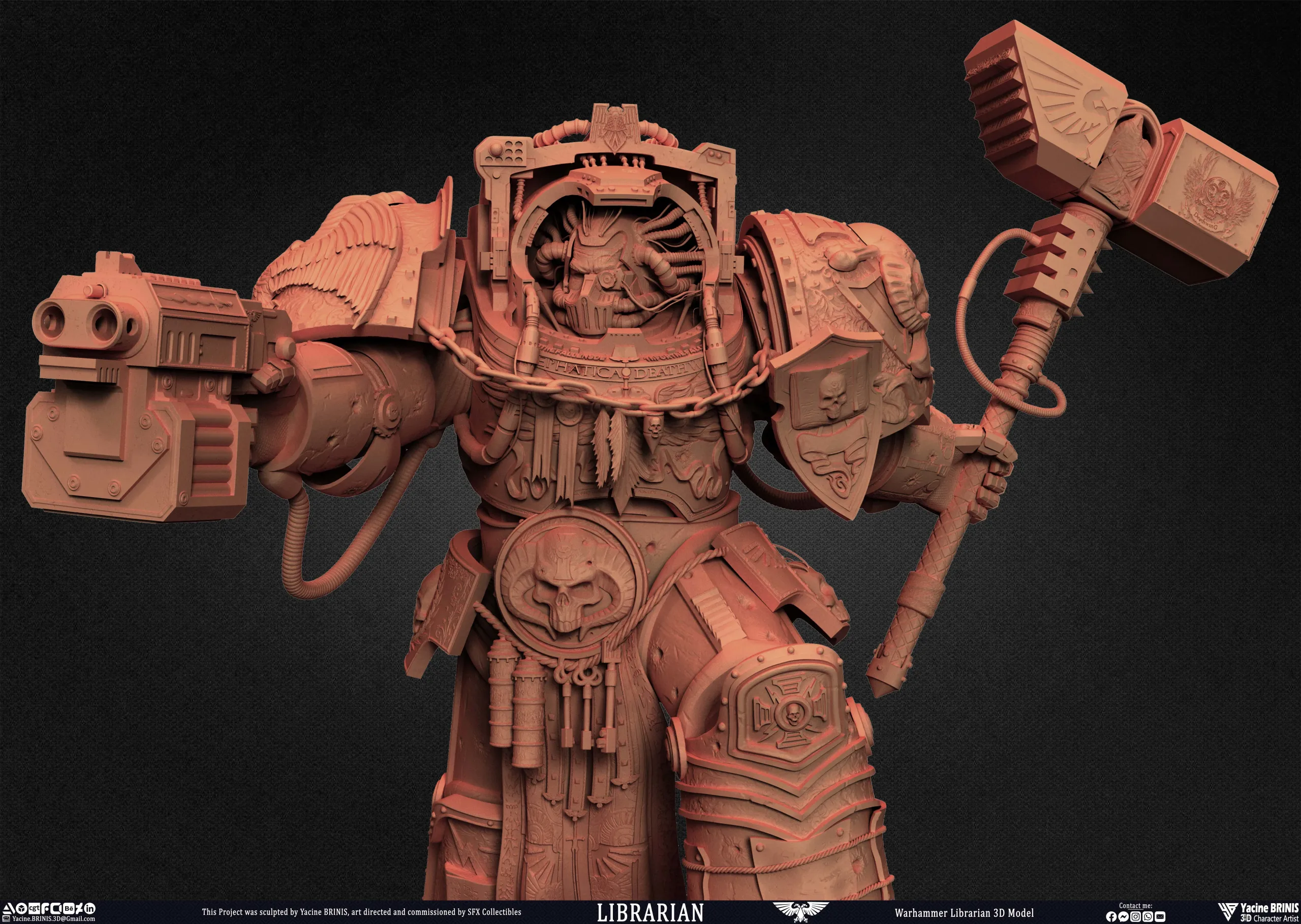 Warhammer Librarian 3D Model - FlippedNormals