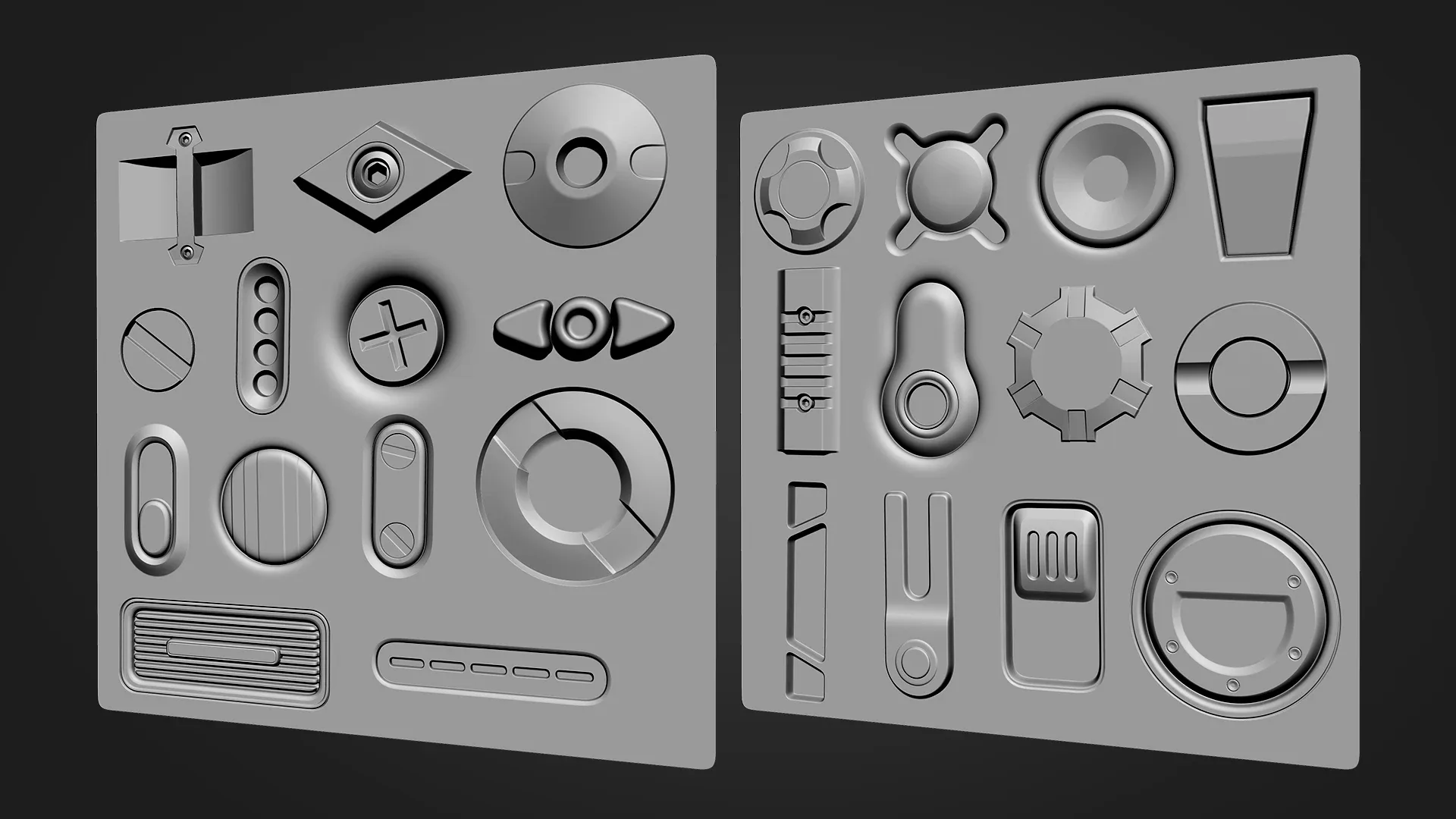 111 Hard Surface Alpha Brush 4K - FlippedNormals