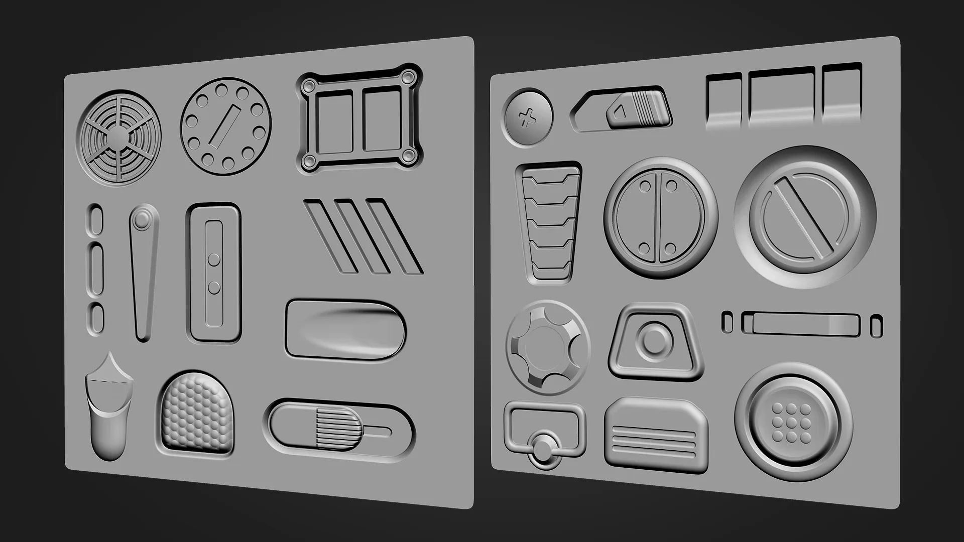 111 Hard Surface Alpha Brush 4K - FlippedNormals