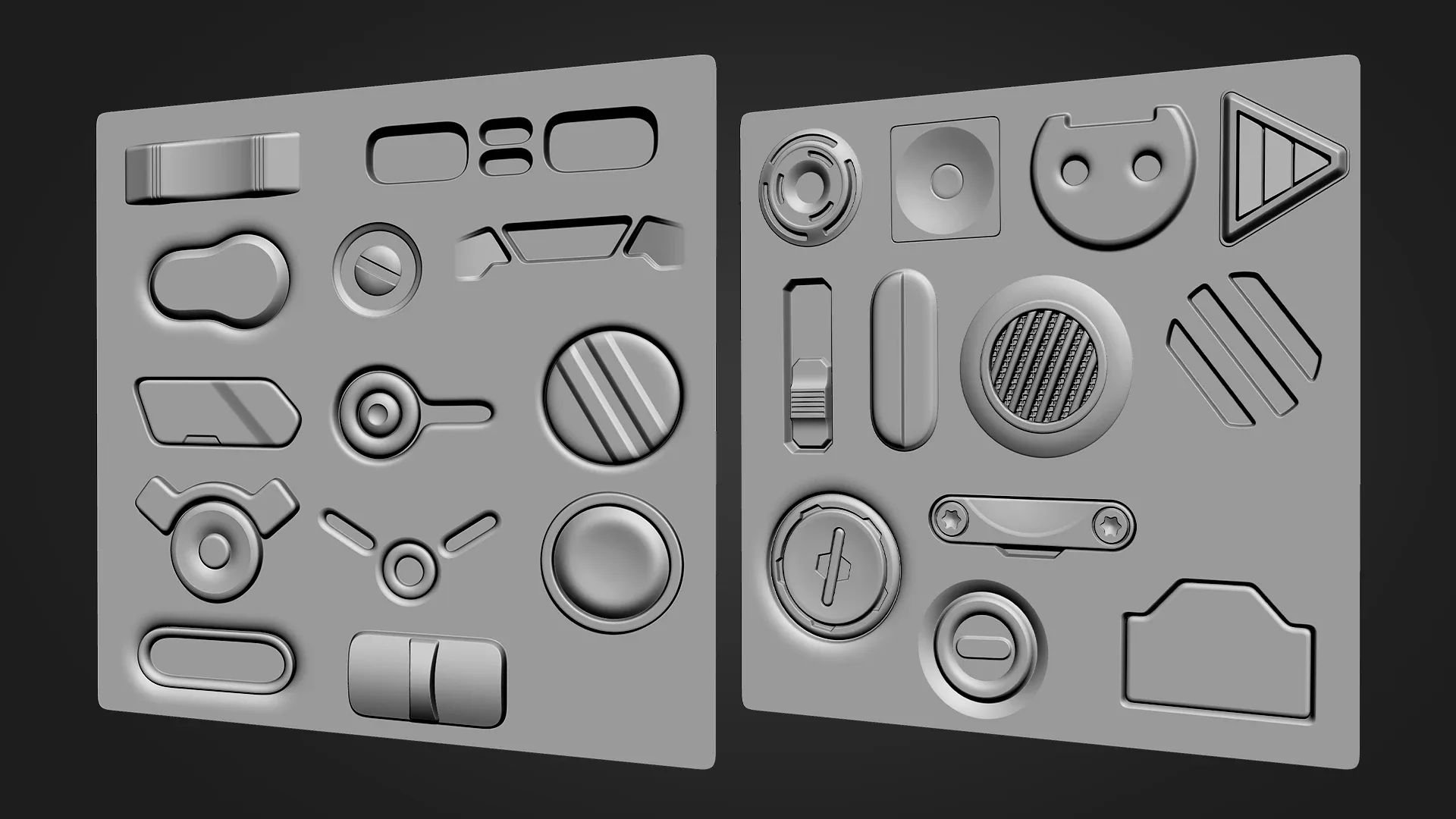 111 Hard Surface Alpha Brush 4K - FlippedNormals