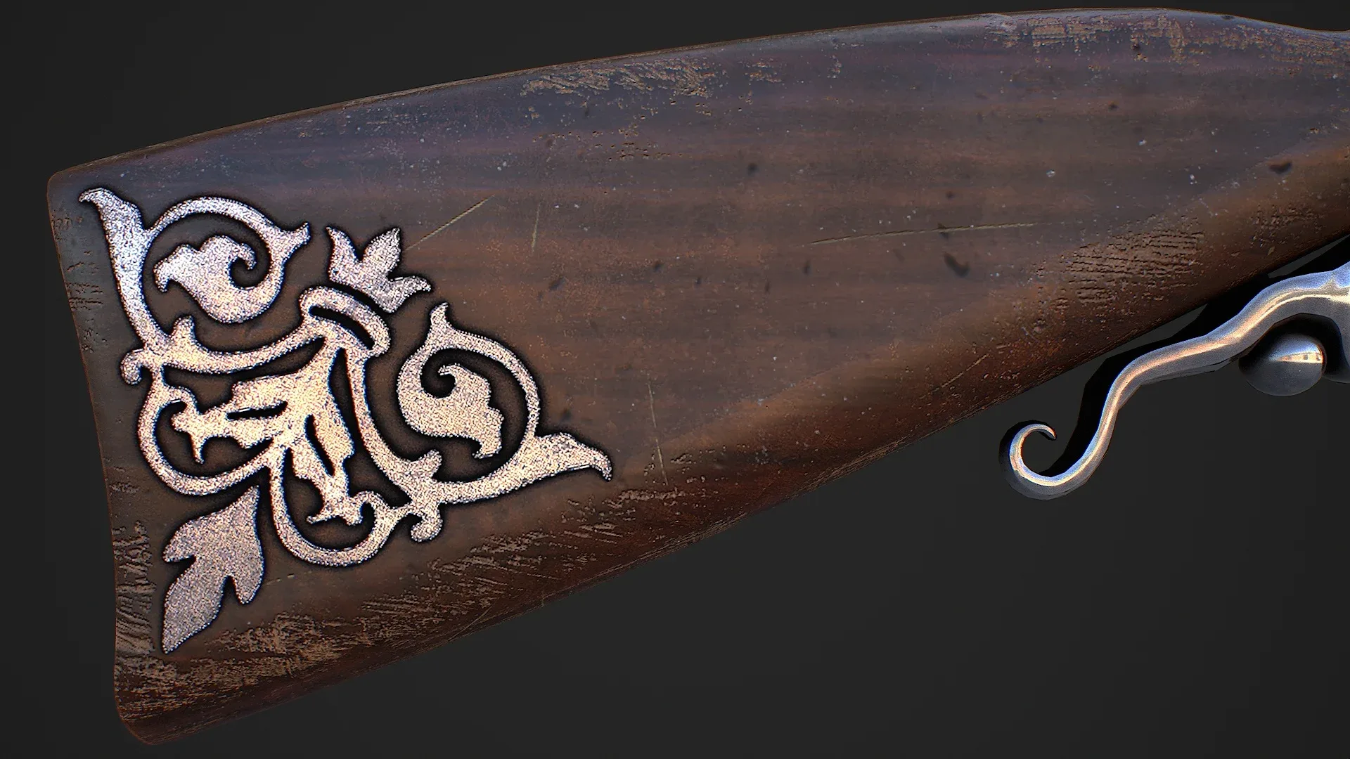 Flintlock Musket 3d game ready - FlippedNormals