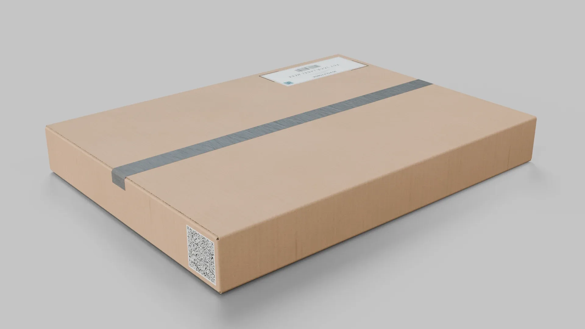 Rectangular Flat Cardboard Box - FlippedNormals