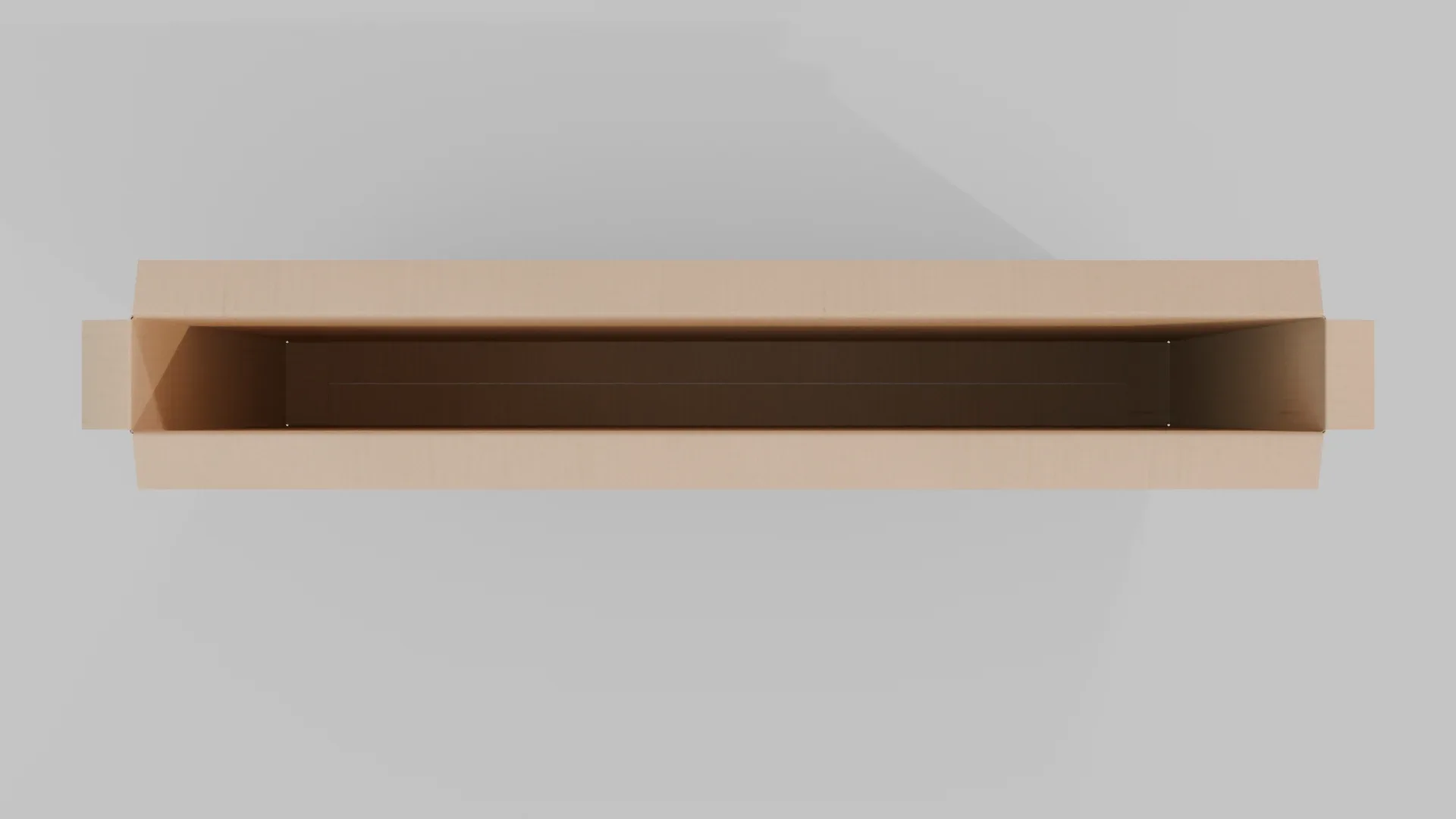 Long Deep Cardboard Box - Rigged - FlippedNormals