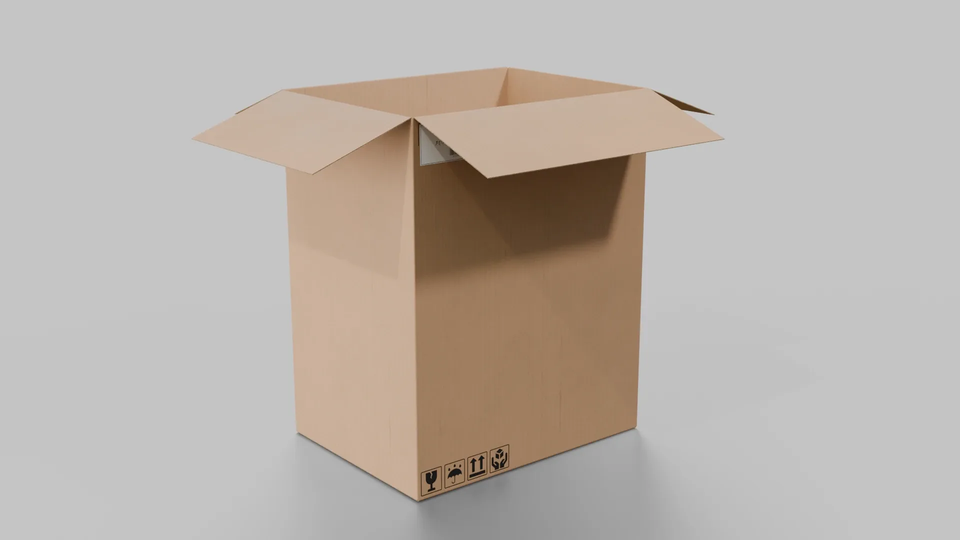 Tall Rectangular Cardboard Box - FlippedNormals