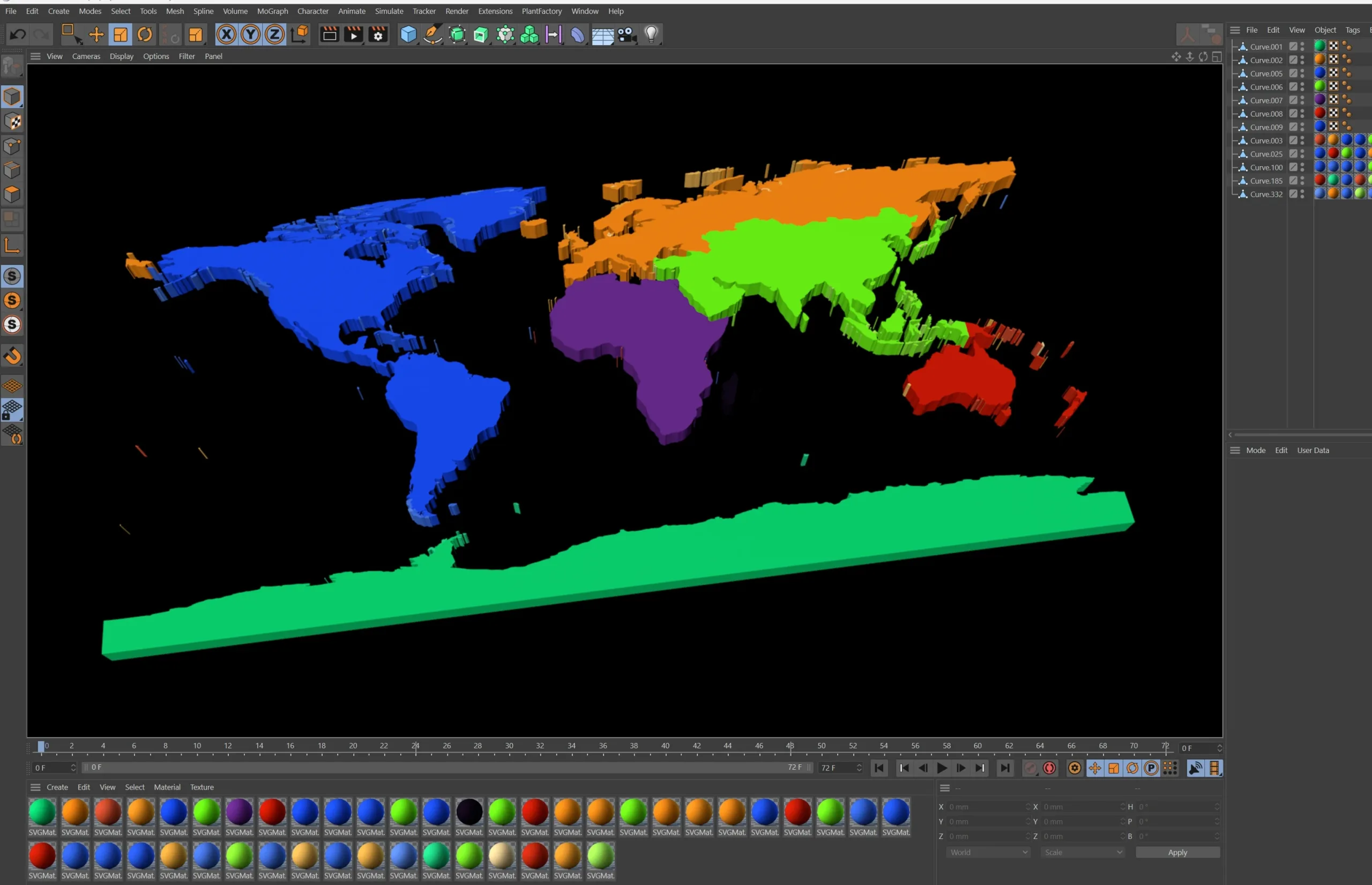 Continents Map - FlippedNormals