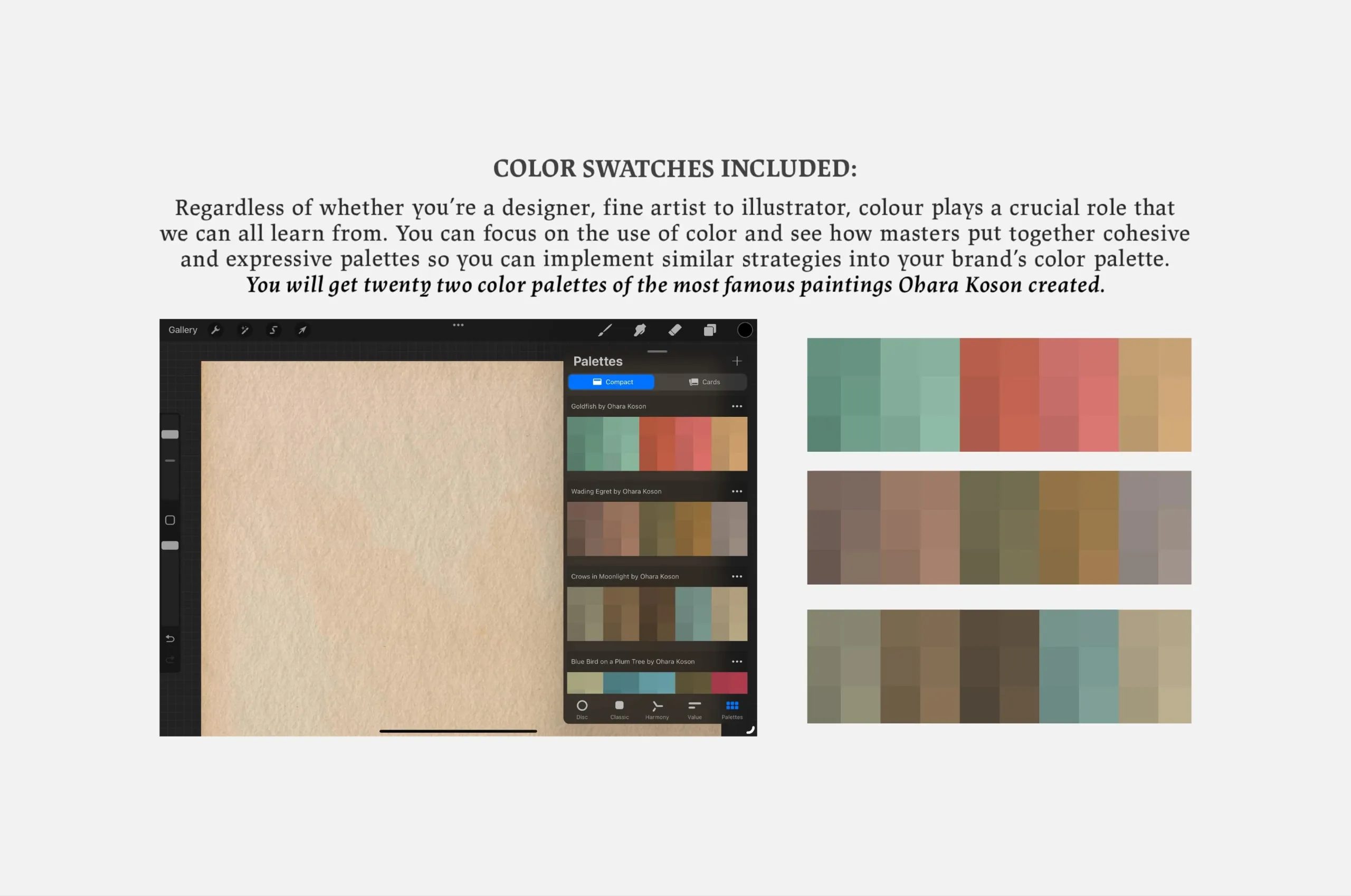 Ohara Koson Procreate Kit (Procreate - FlippedNormals