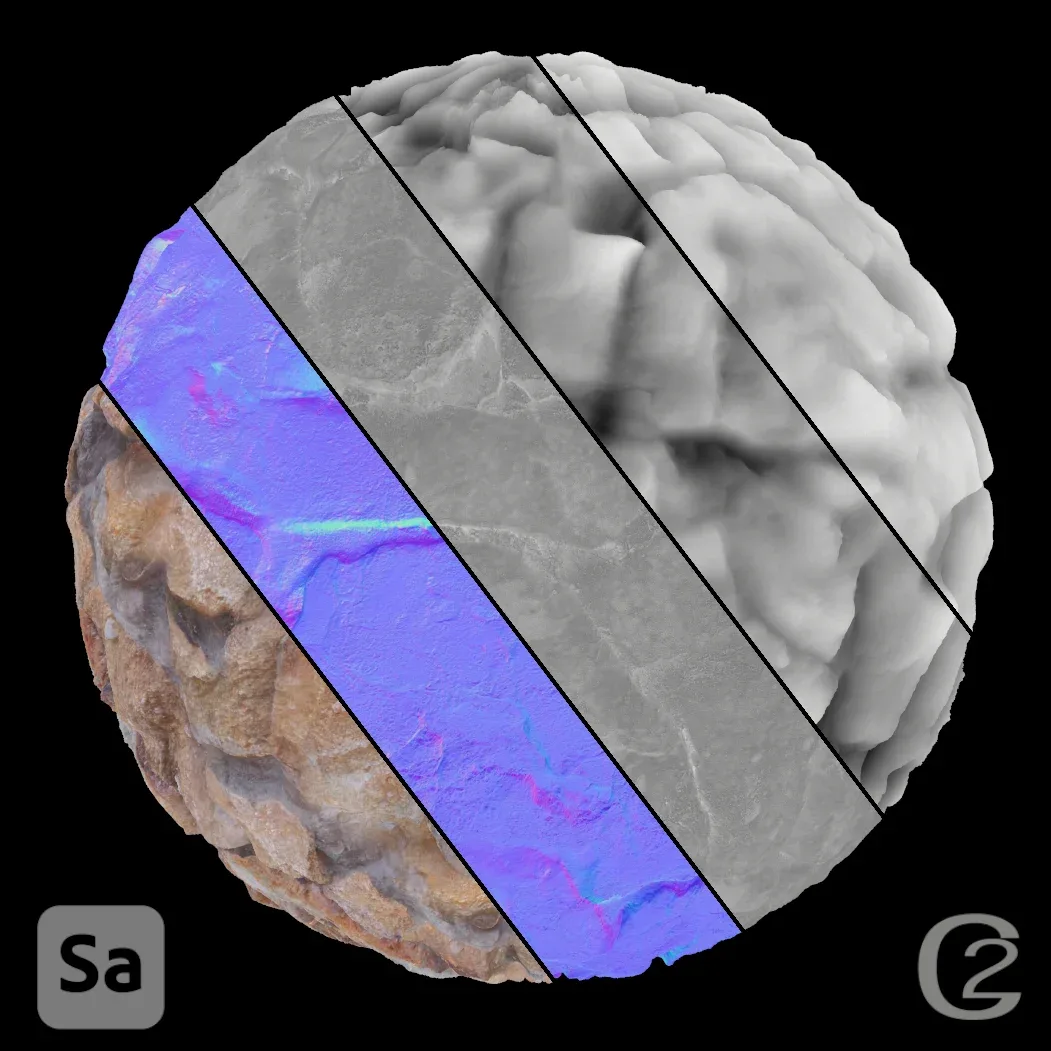 Cut Rock 01 - Substance Sampler - FlippedNormals