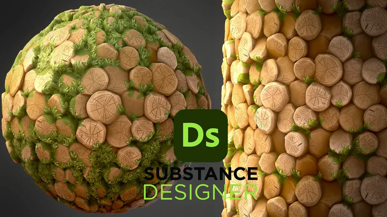 Stylized Tree Logs - Substance - FlippedNormals