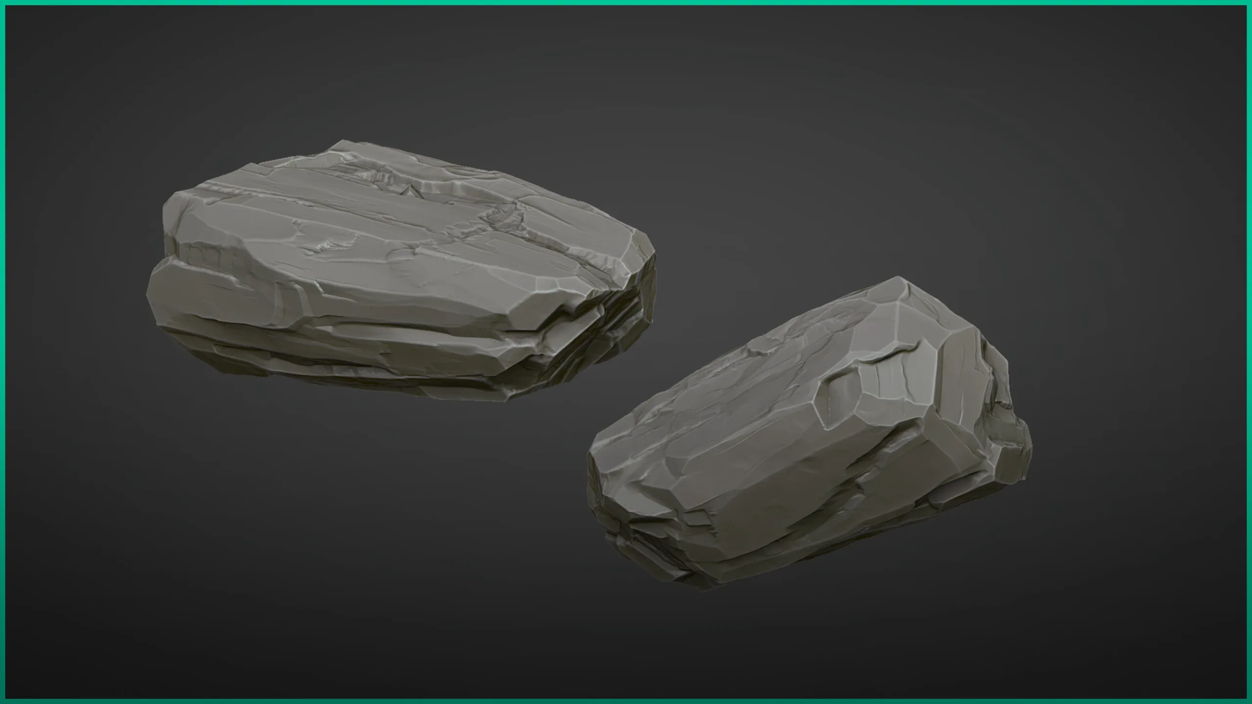 Stylized Rock Surface - 30 VDMs - FlippedNormals