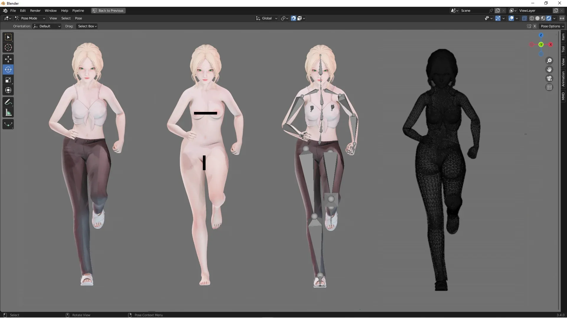 Casual clothes 0018 - Rig - Unreal - FlippedNormals