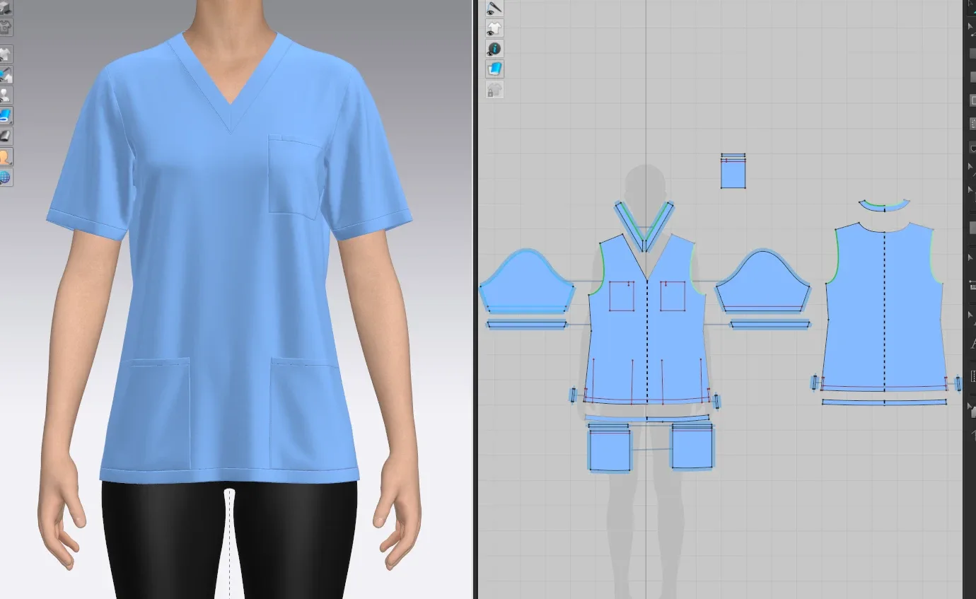 Female Medical Scrubs Model, Marvelous - FlippedNormals