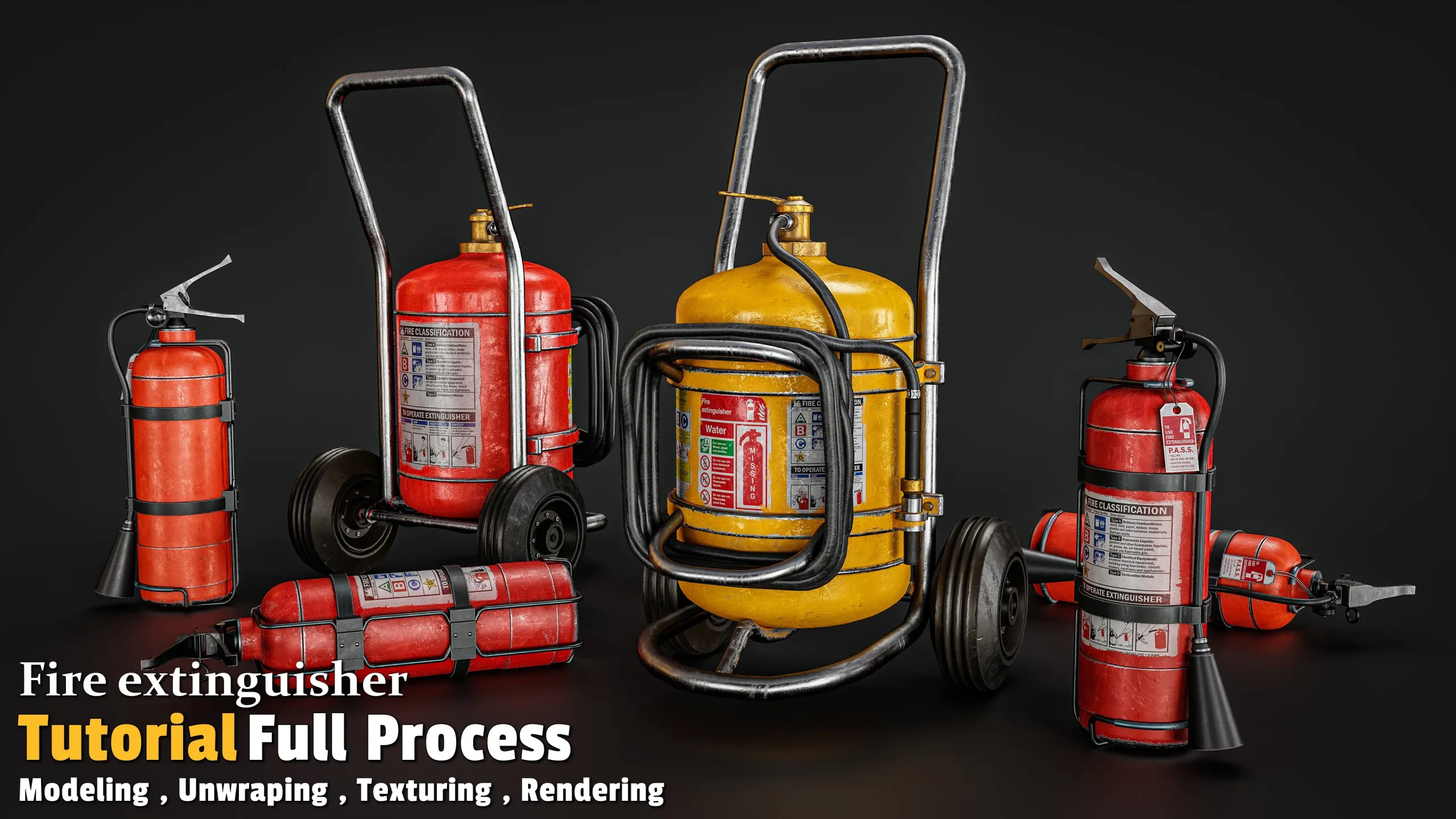 Fire extinguisher / Full Tutorial - FlippedNormals