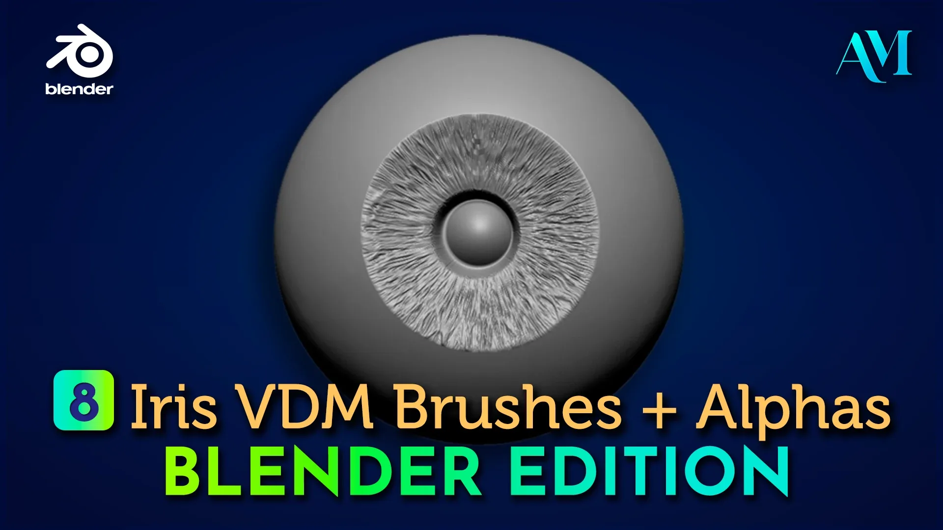 8 Iris VDM Brushes + Alphas Blender - FlippedNormals