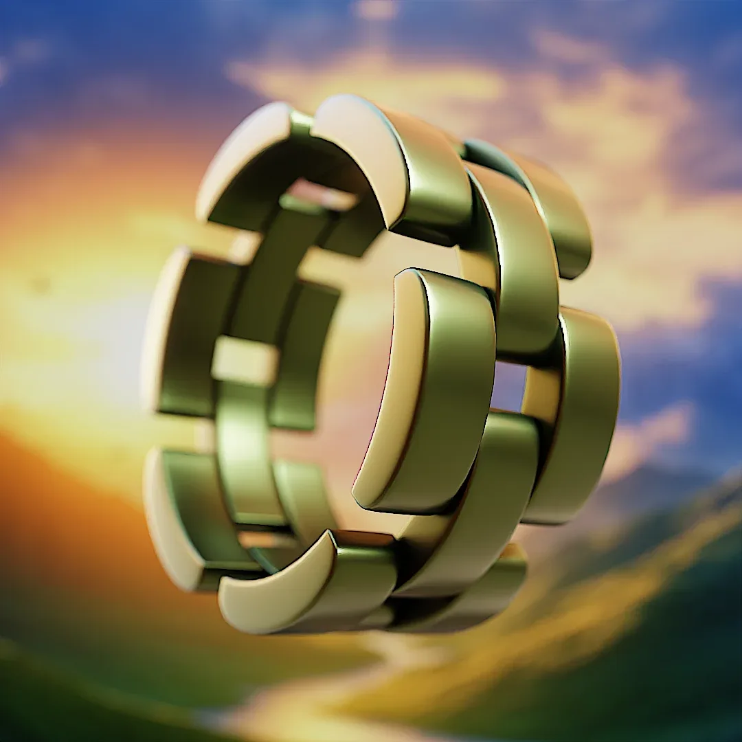 Printable Interlocking Gold Jewelry - FlippedNormals