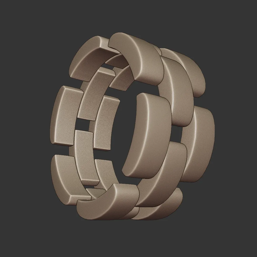 Printable Interlocking Gold Jewelry - FlippedNormals