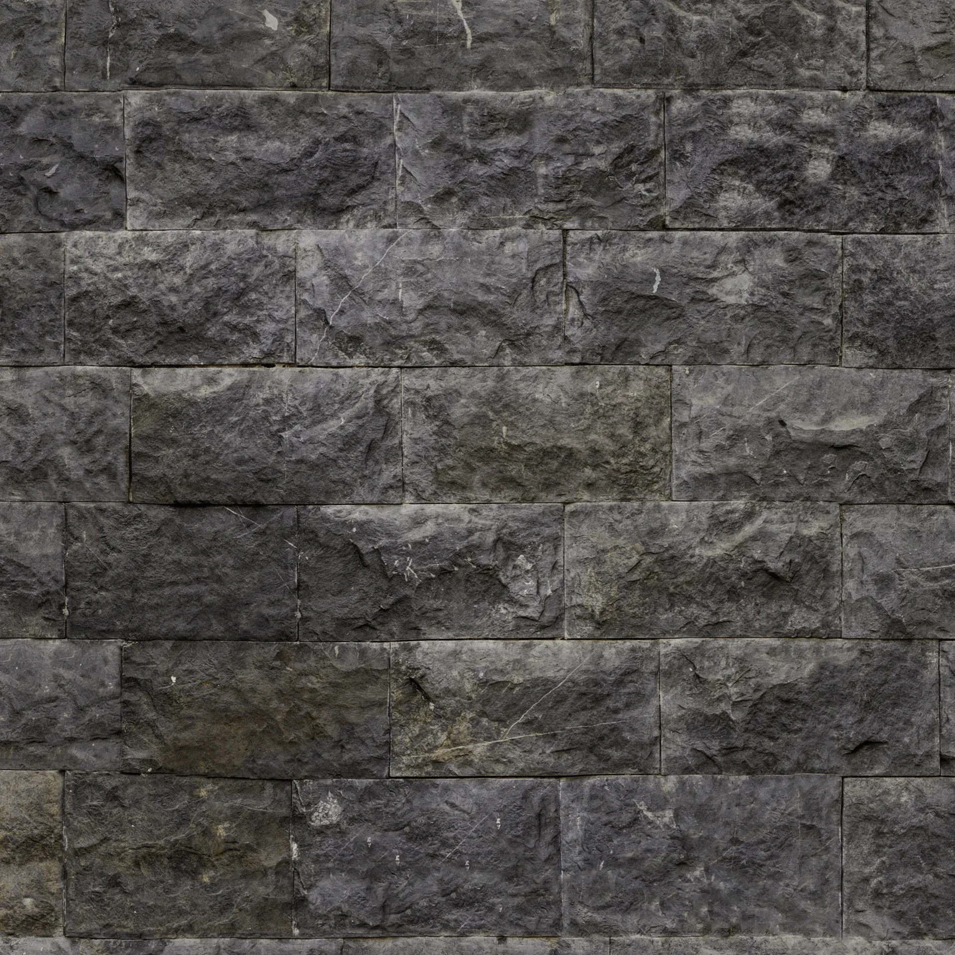 PBR Stone Black Travertine Texture - FlippedNormals