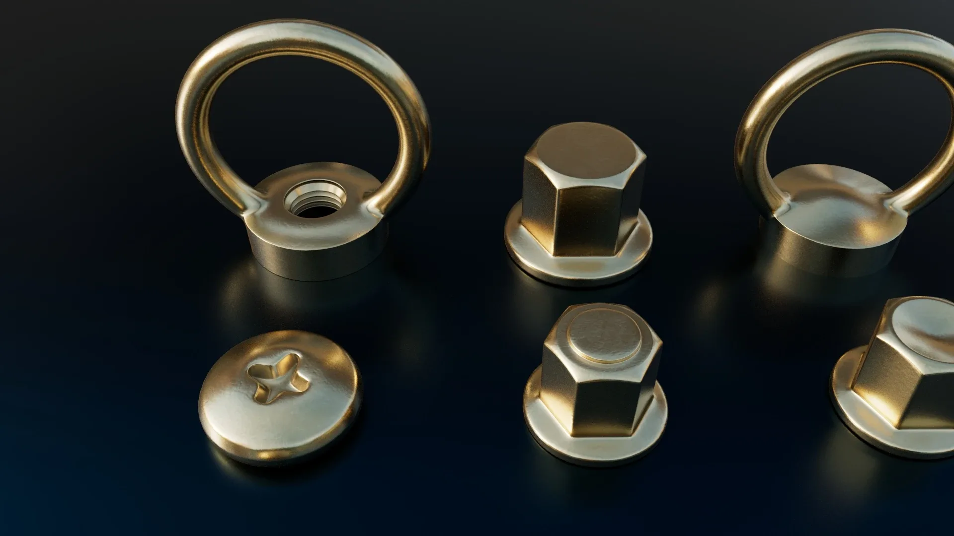 Screws gold color - FlippedNormals