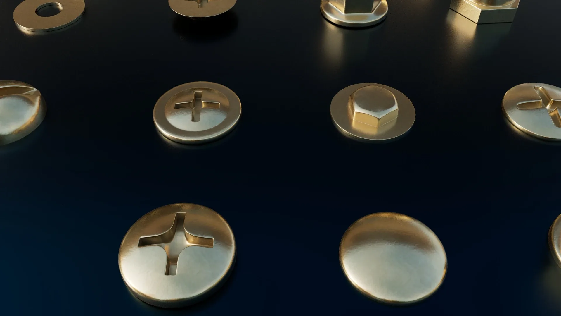 Screws gold color - FlippedNormals