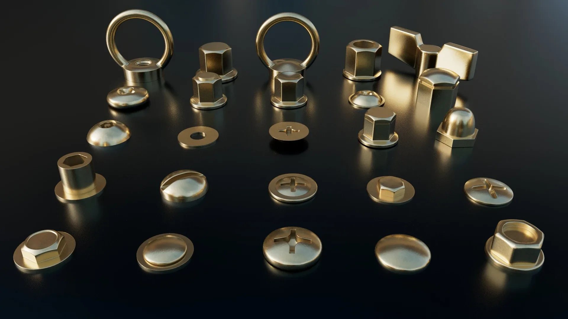 Screws gold color - FlippedNormals