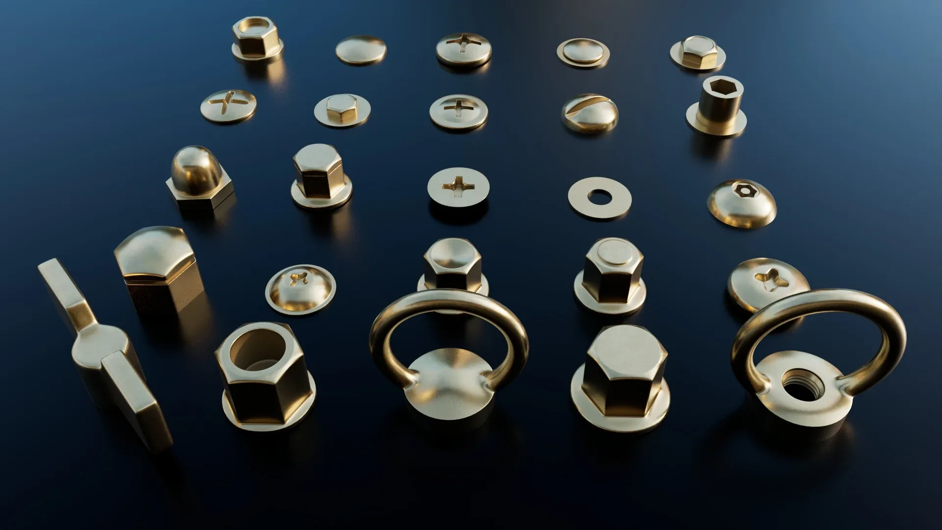 Screws gold color - FlippedNormals