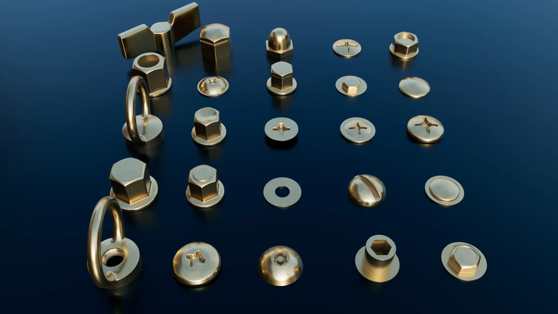 Screws gold color - FlippedNormals