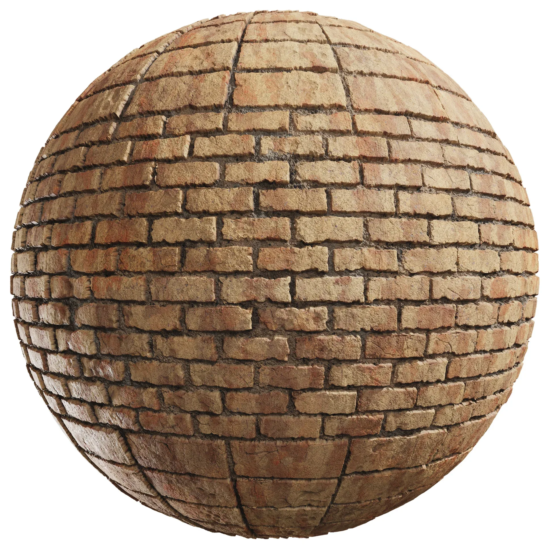 PBR Bricks 06 - Tileable 4K Texture - FlippedNormals