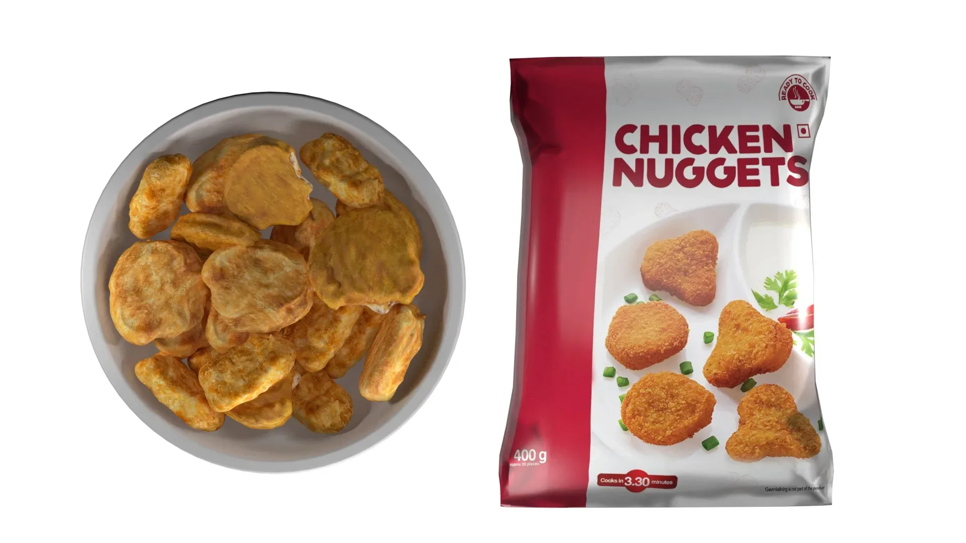 Chicken Nuggets bowl package - FlippedNormals