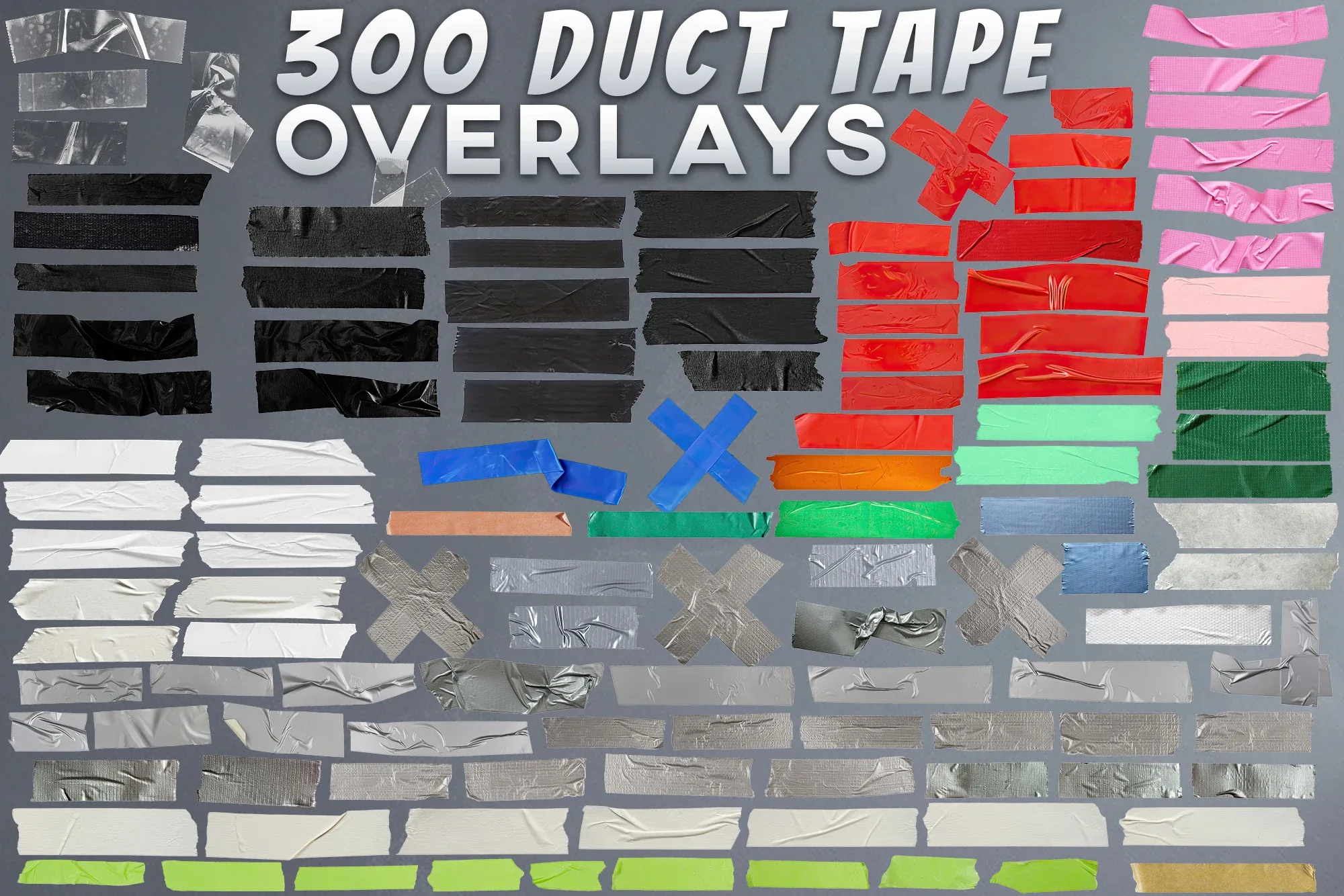 300 Duct Tape Self-Adhesive Overlays - FlippedNormals