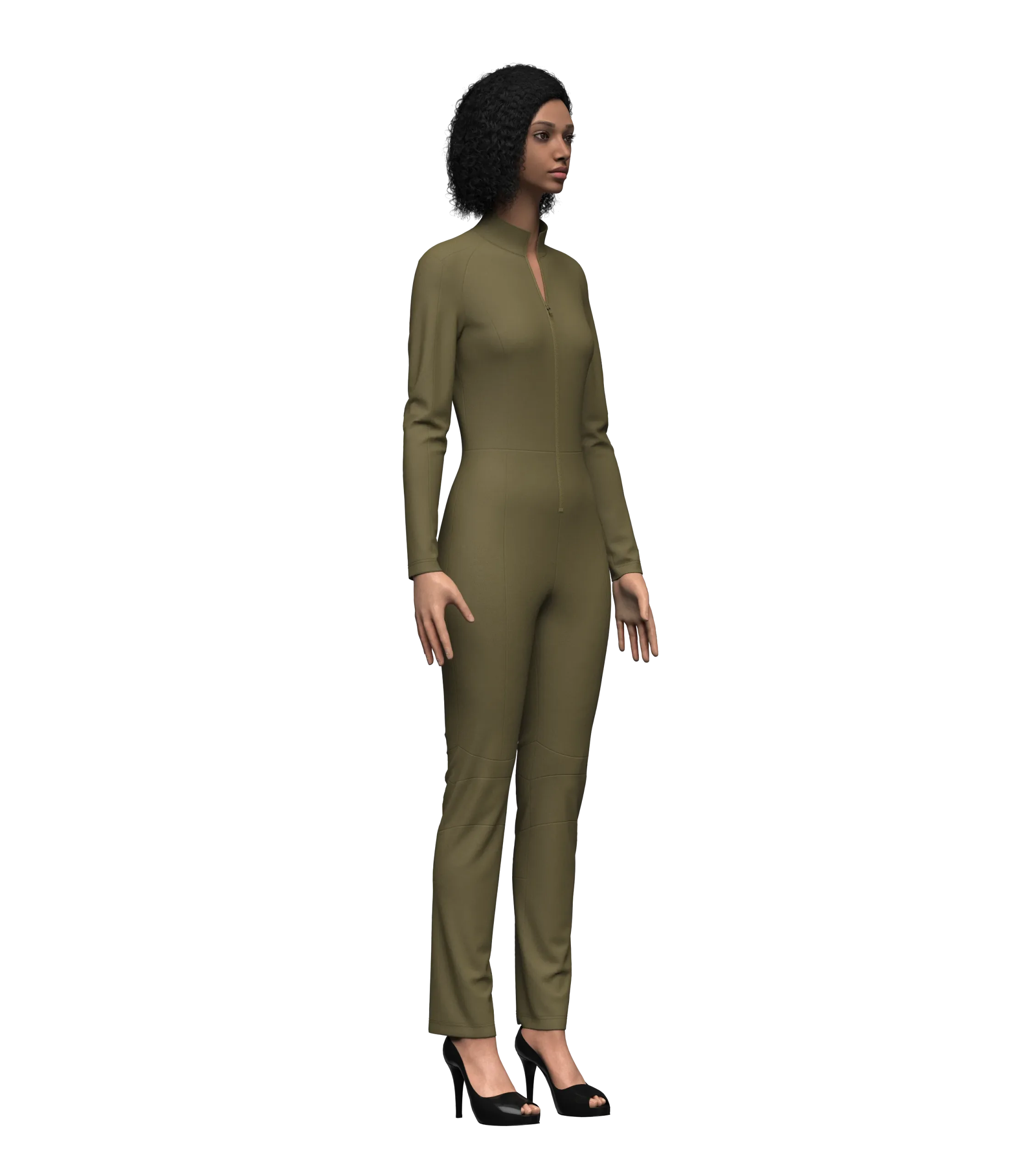 Female Sci-Fi Jumpsuit Model, Marvelous - FlippedNormals