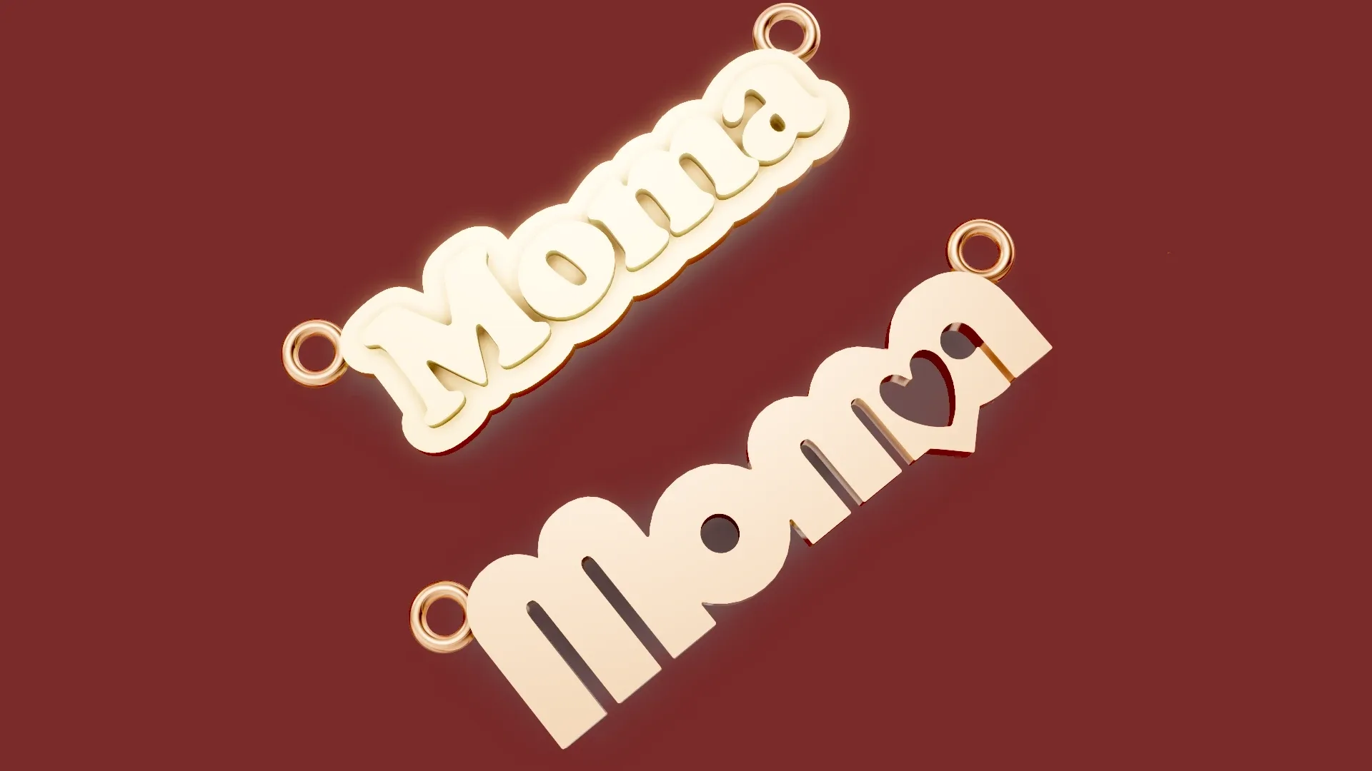 Moma heart Pendant 2 models - FlippedNormals