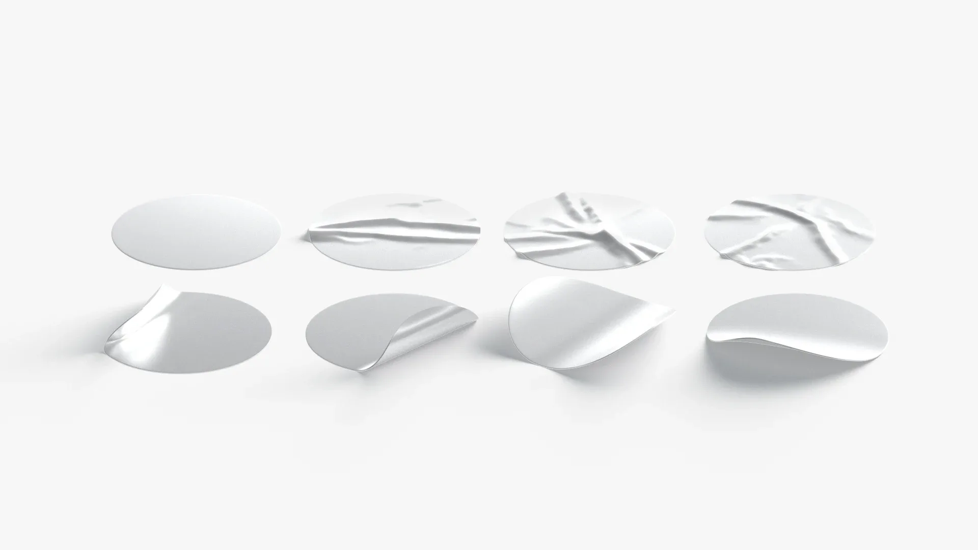 8 Stickers set - silver adhesive - FlippedNormals
