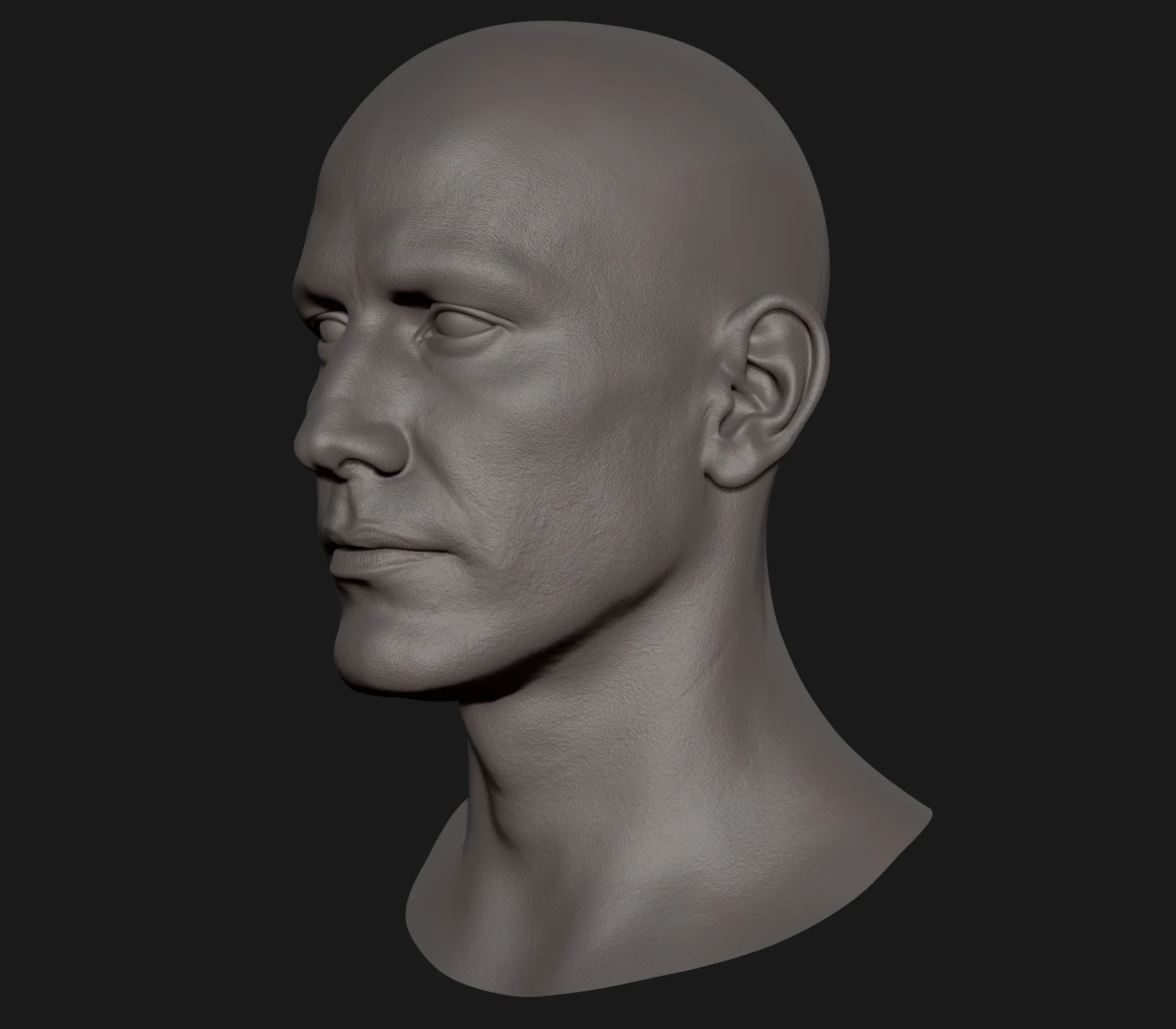 Keanu Reeves likeness sculpt 3D - FlippedNormals
