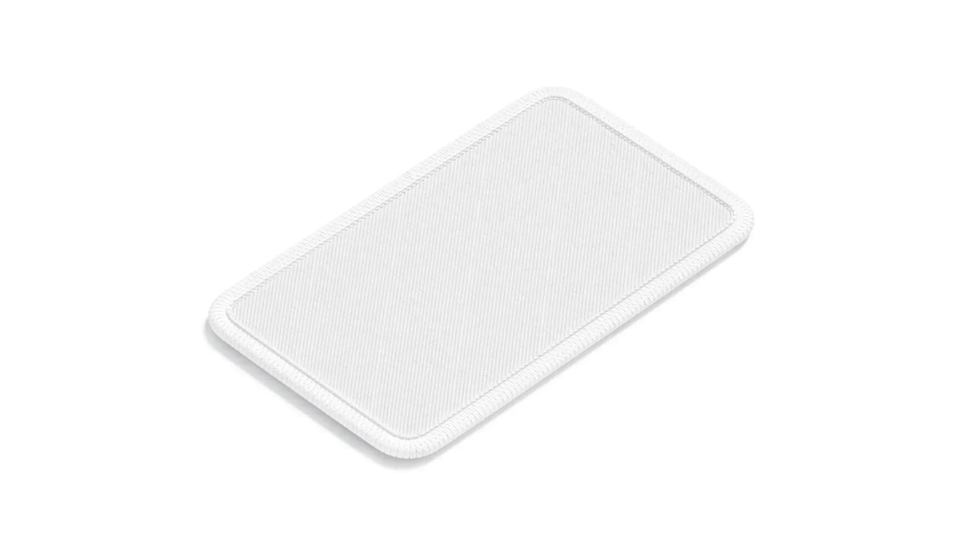 White Rectangular Embroidered Patch - FlippedNormals