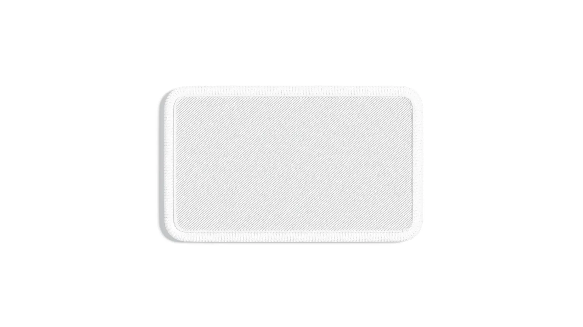 White Rectangular Embroidered Patch - FlippedNormals